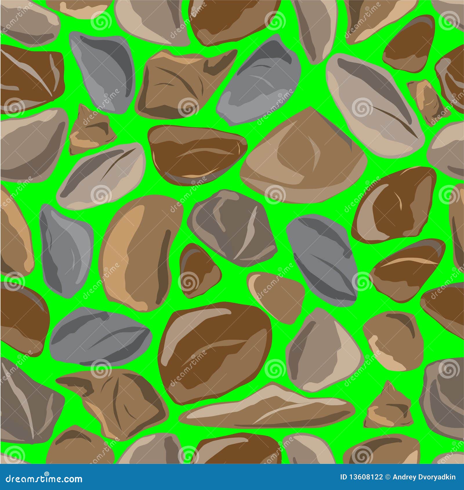 Seamless texture of pebble stock vector. Illustration of road - 13608122