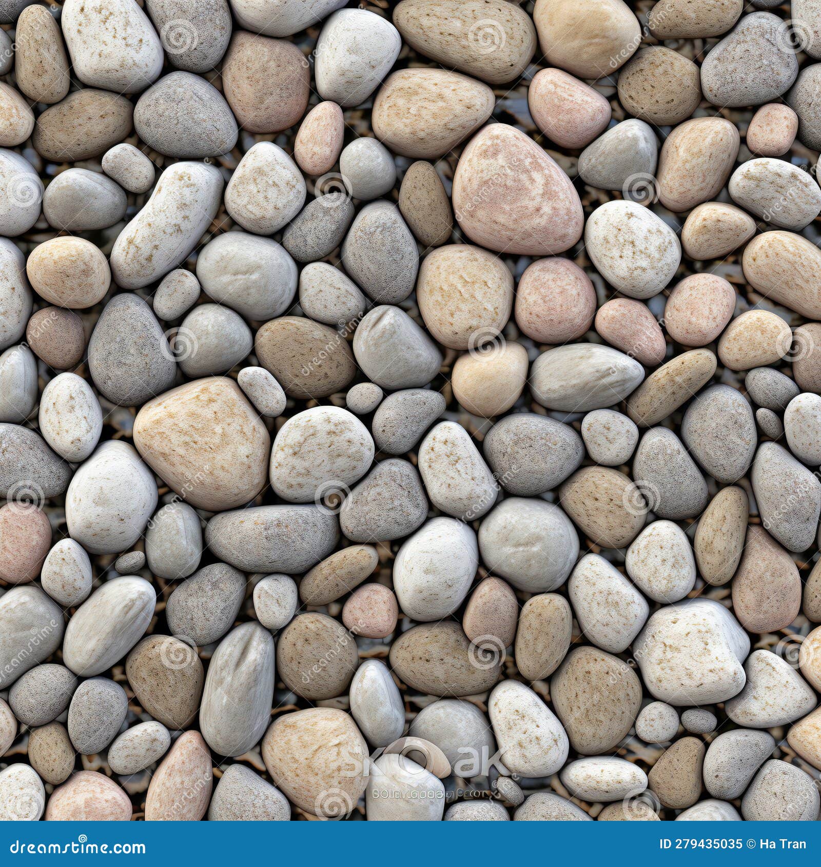 Seamless Texture of Pebbles, Background for Design Stock Illustration ...