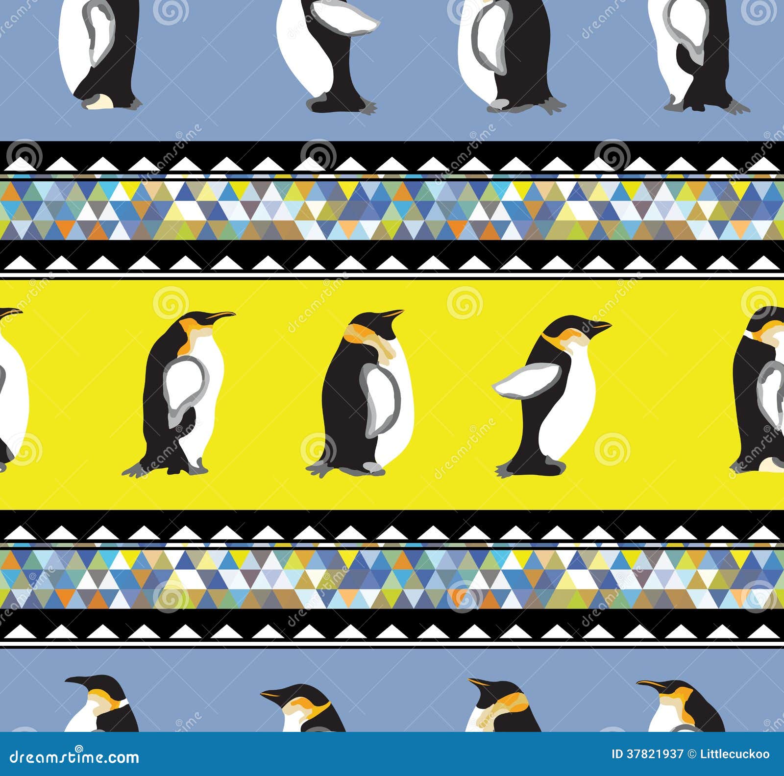 Seamless Texture with Penguins Stock Vector - Illustration of brightly ...