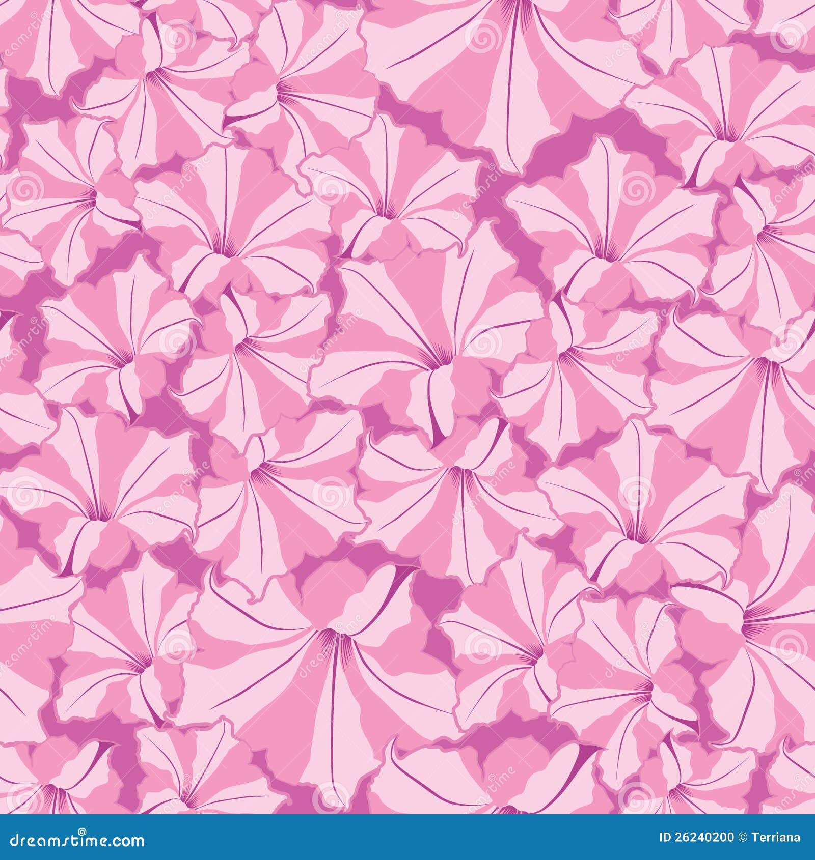 Seamless Texture With Pink Flowers Stock Illustration - Illustration of ...