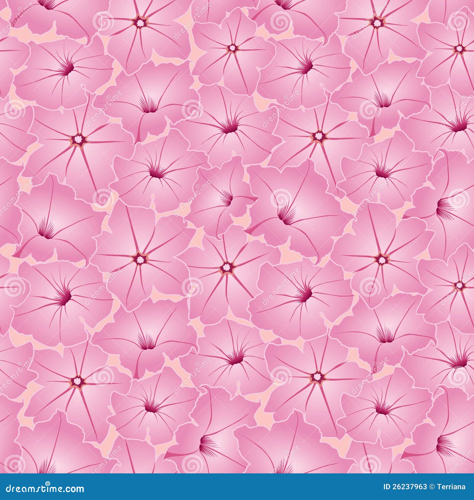 Seamless Texture with Pink Lilac Flowers Stock Vector - Illustration of ...