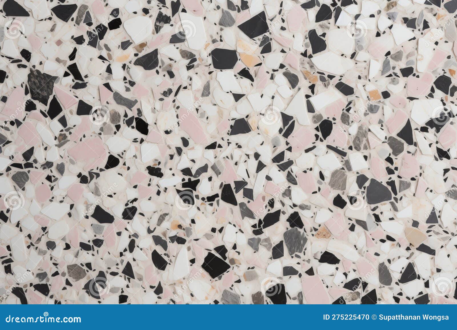 Seamless Texture of Pink and White Terrazzo Stone from Generative Ai ...