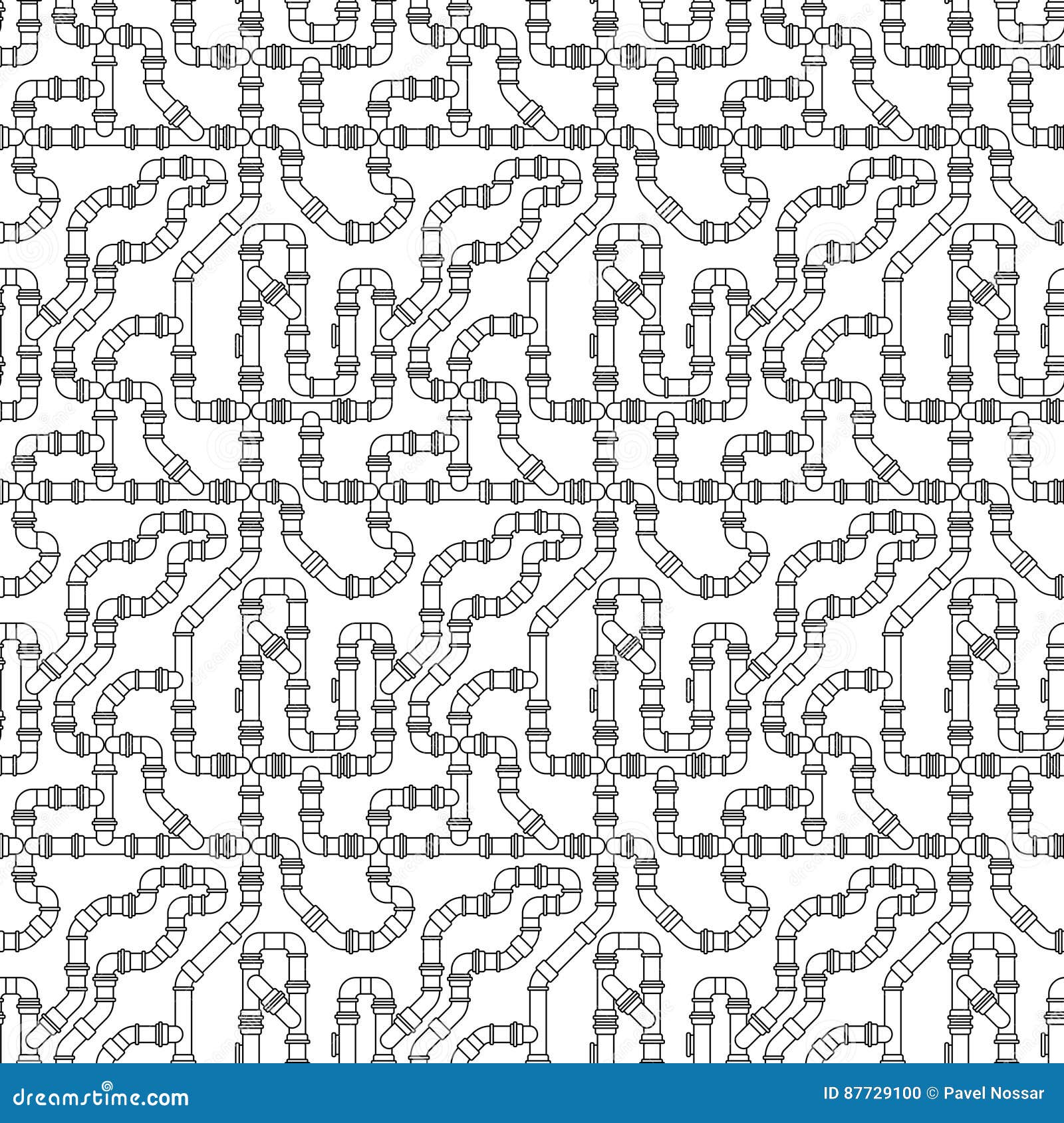 Seamless texture pipeline. stock illustration. Illustration of system ...