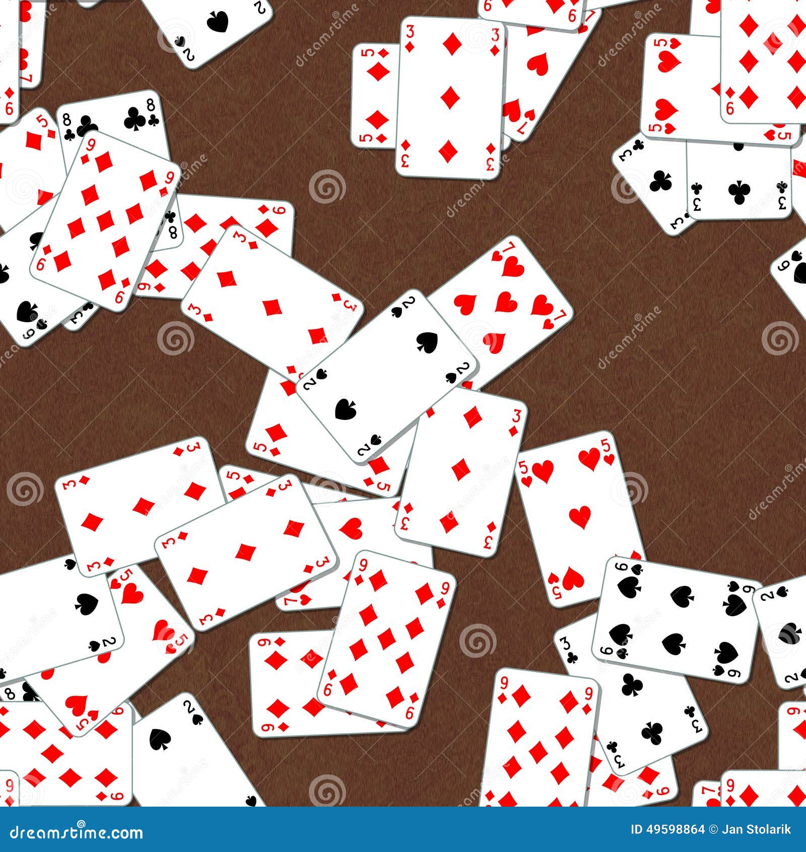 Seamless Texture of Playing Cards Stock Illustration - Illustration of ...