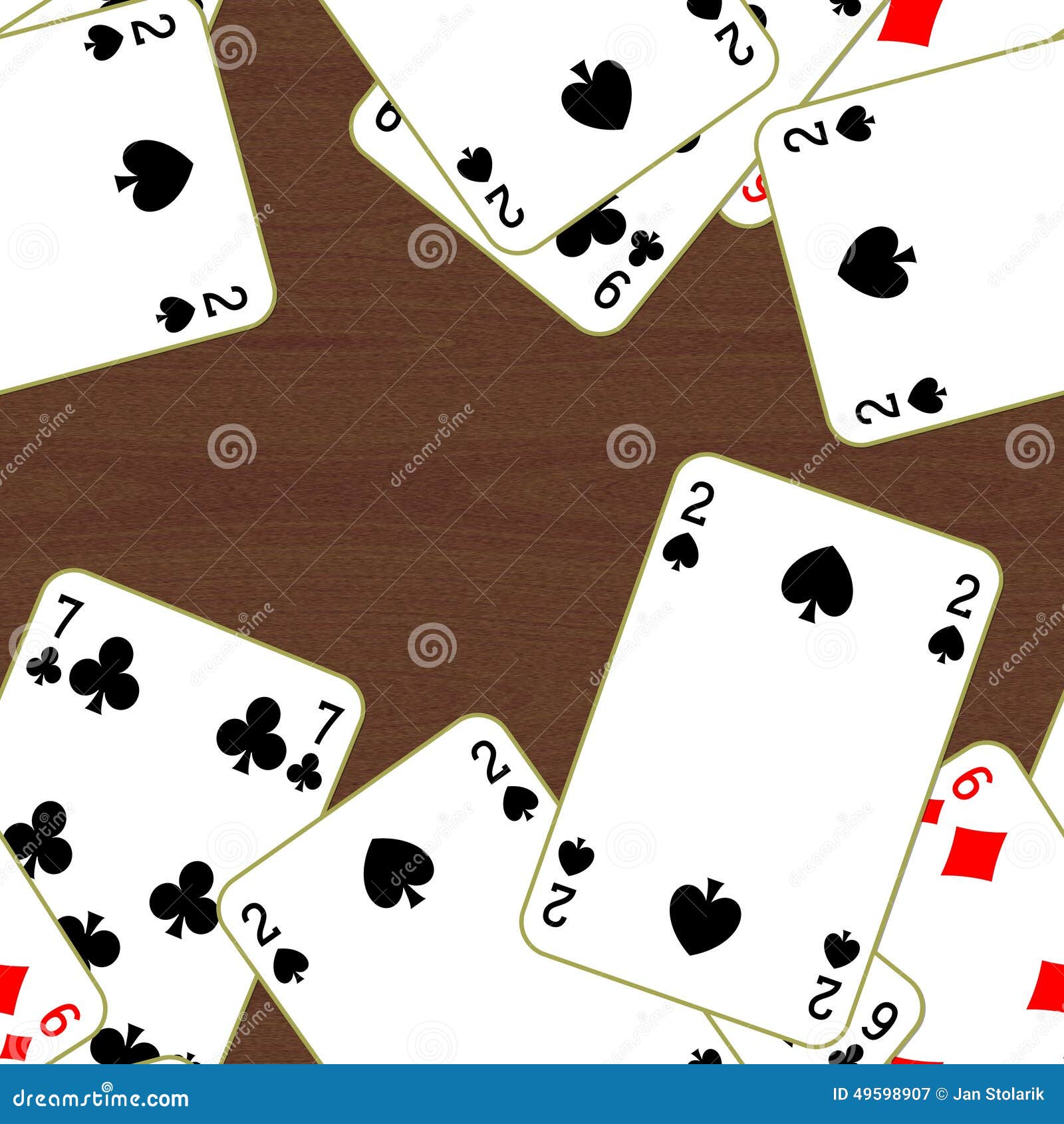 Seamless Texture of Playing Cards Stock Illustration - Illustration of ...