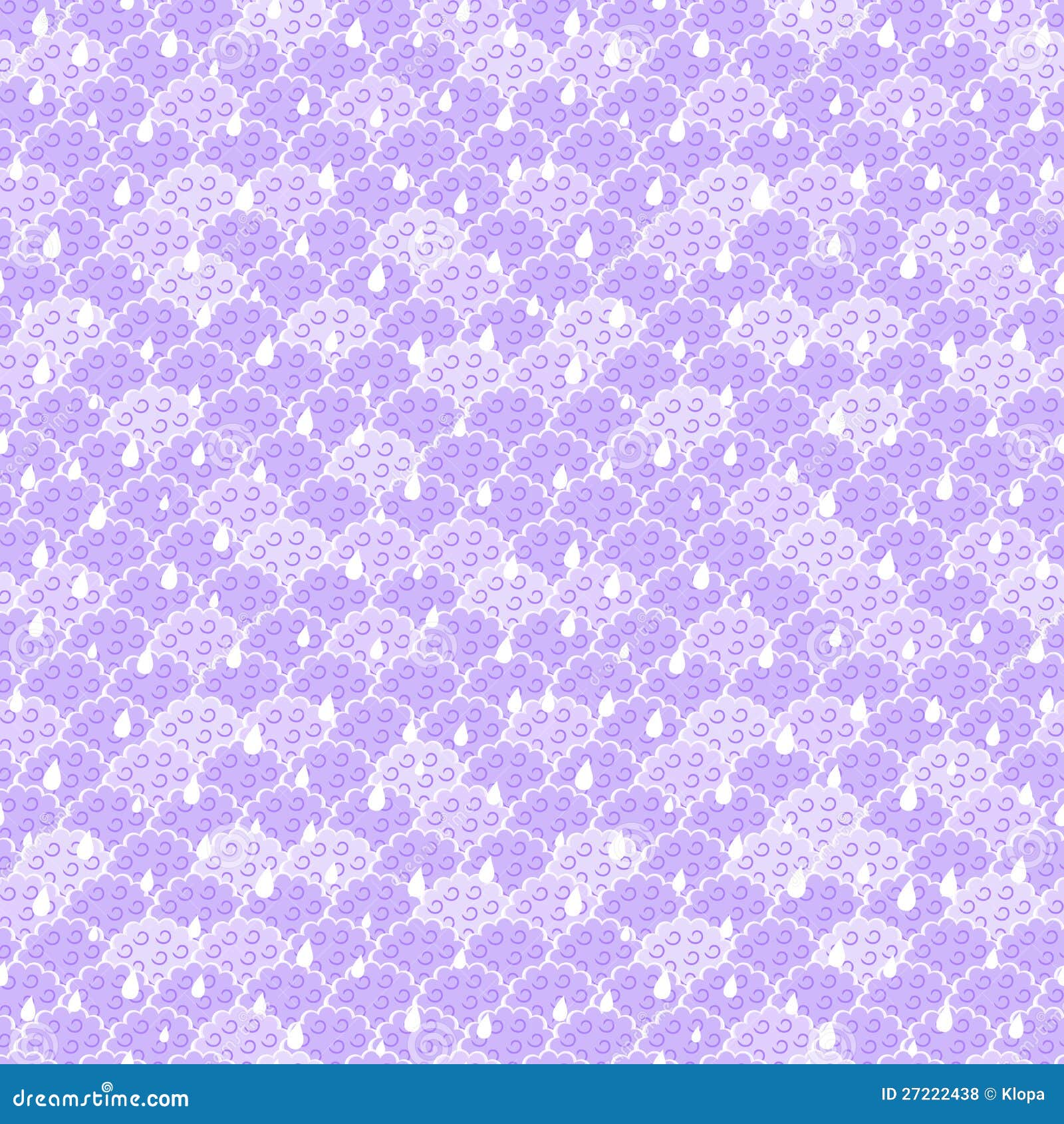 Seamless Texture with Purple Clouds Stock Vector - Illustration of cute ...