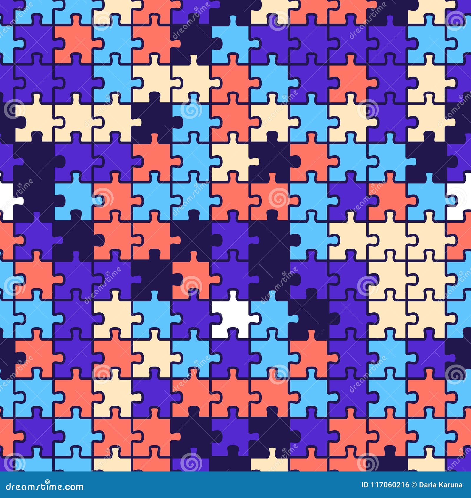 Seamless Texture of a Puzzle Piece. Pattern for Fabrics and Packaging ...