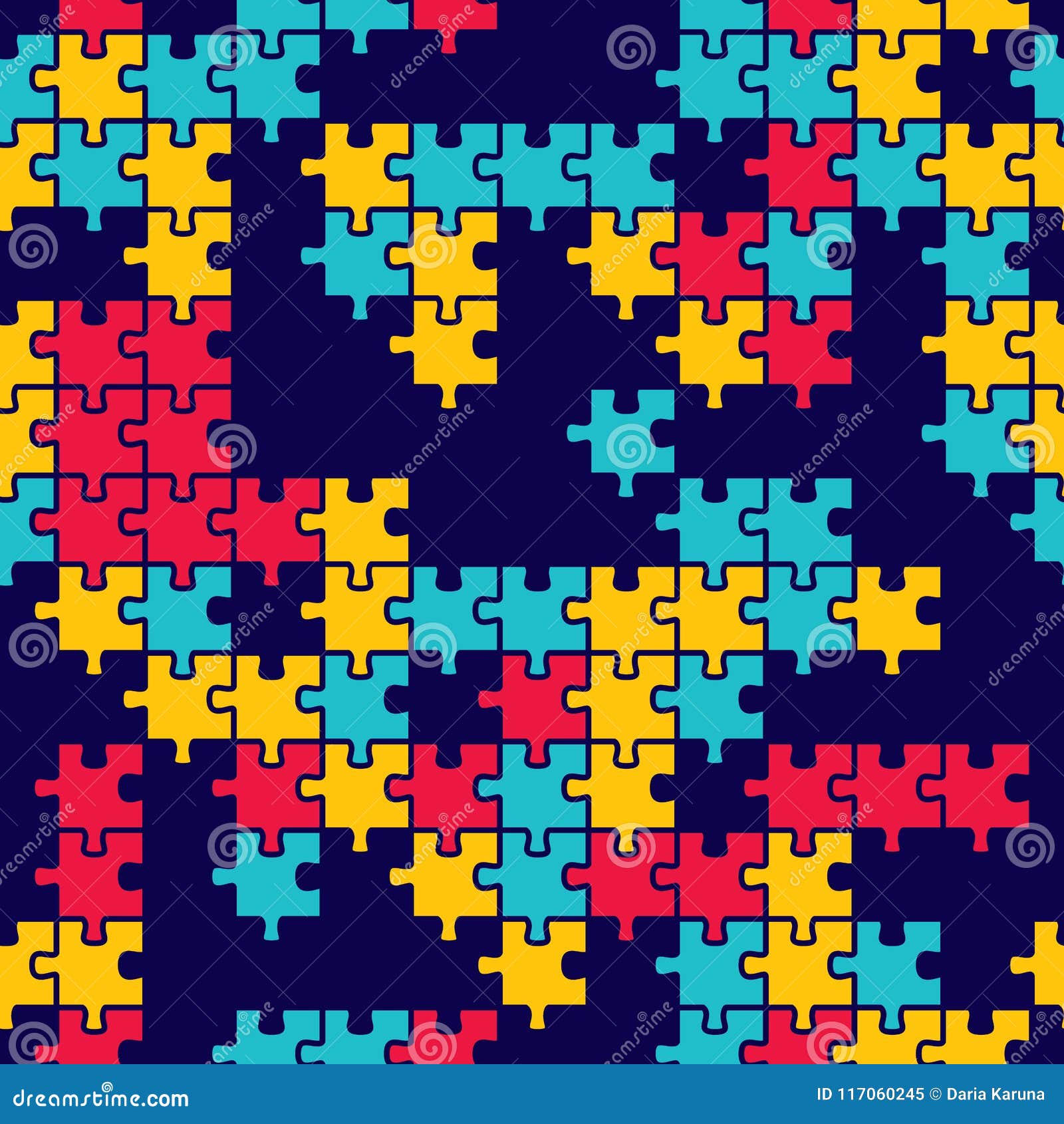 Seamless Texture of a Puzzle Piece. Pattern for Fabrics and Packaging ...