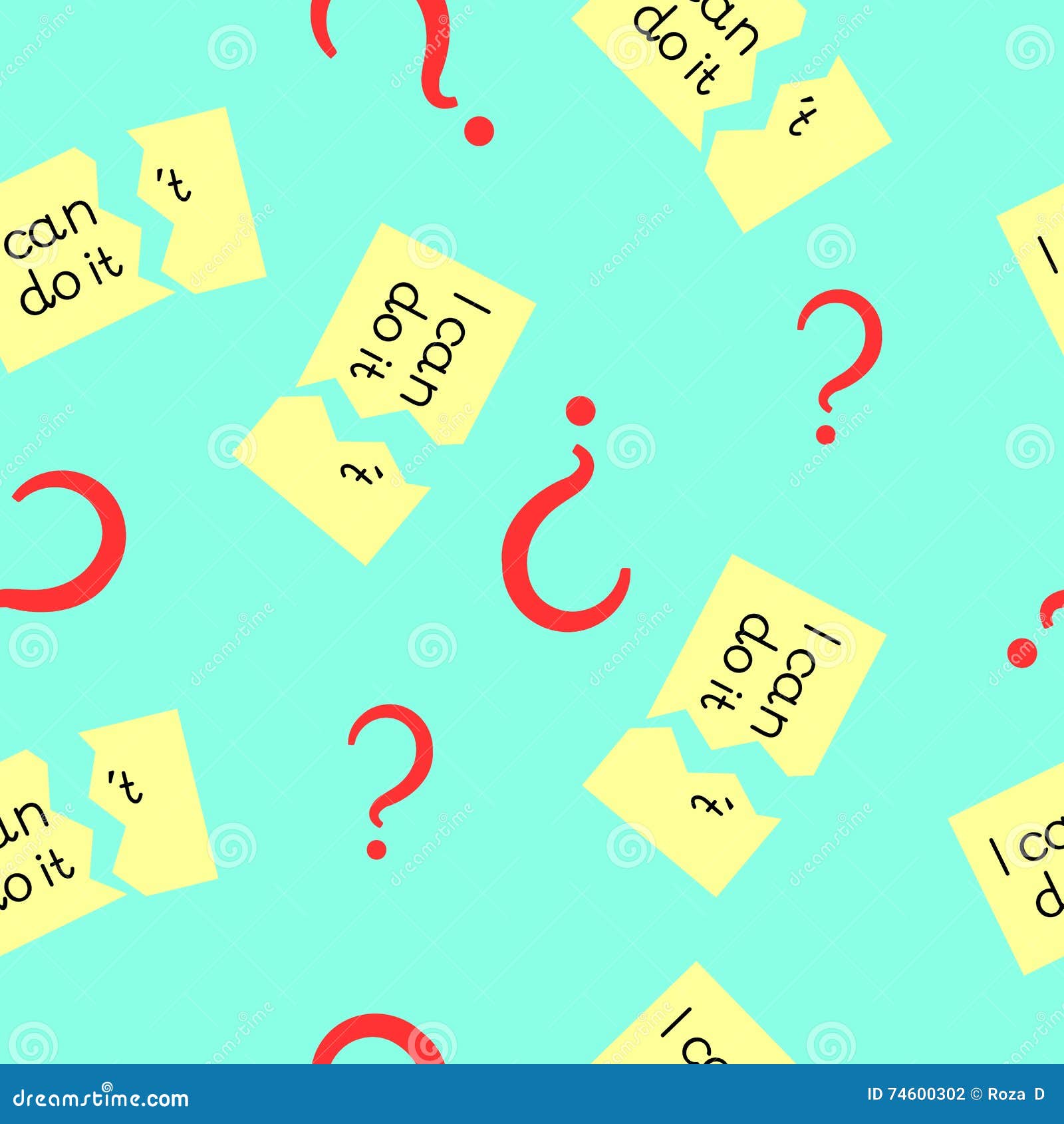 Seamless Texture with Question Mark and the Words Stock Vector ...