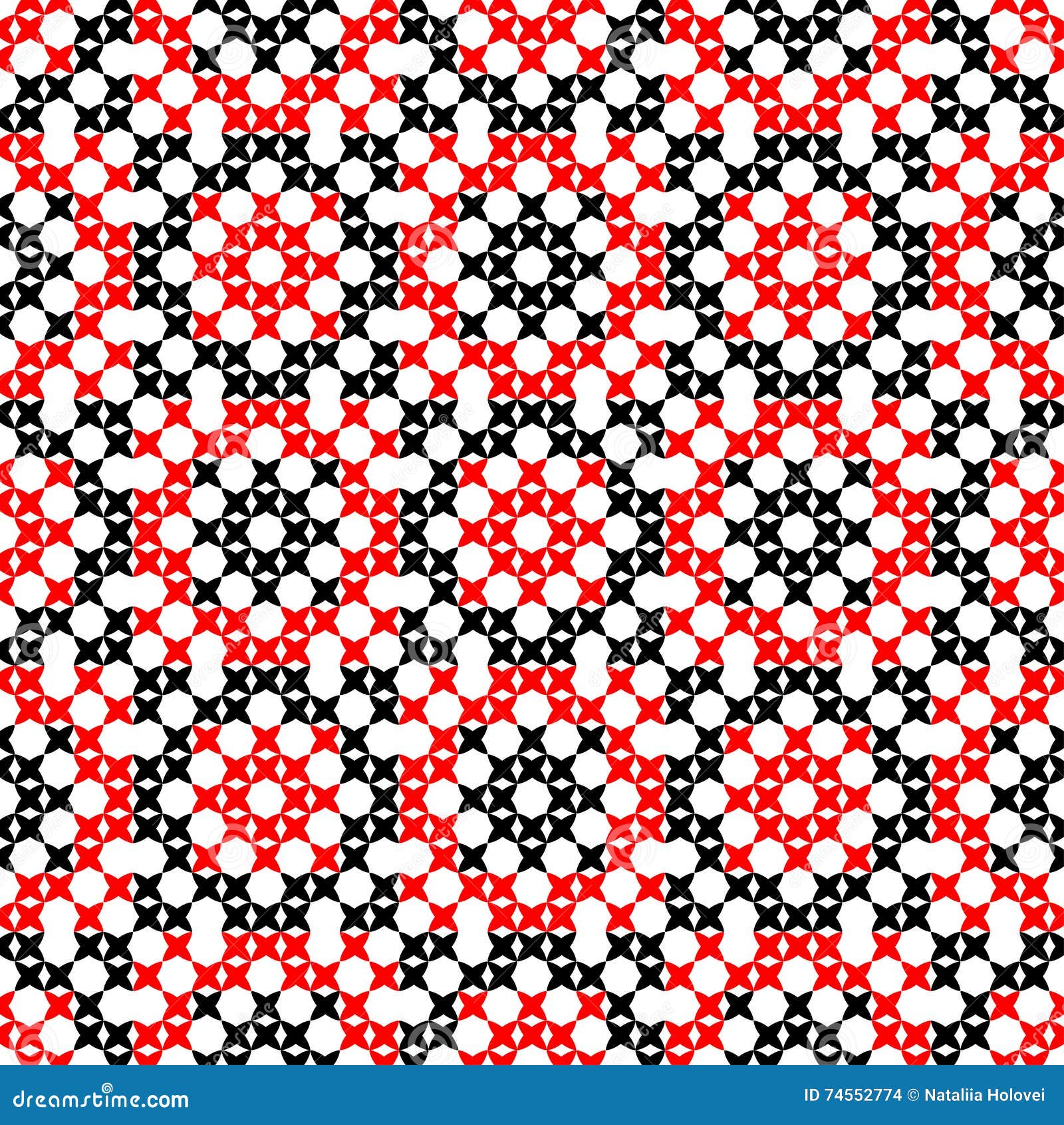 Seamless Texture with Red and Black Abstract Patterns Stock Vector ...