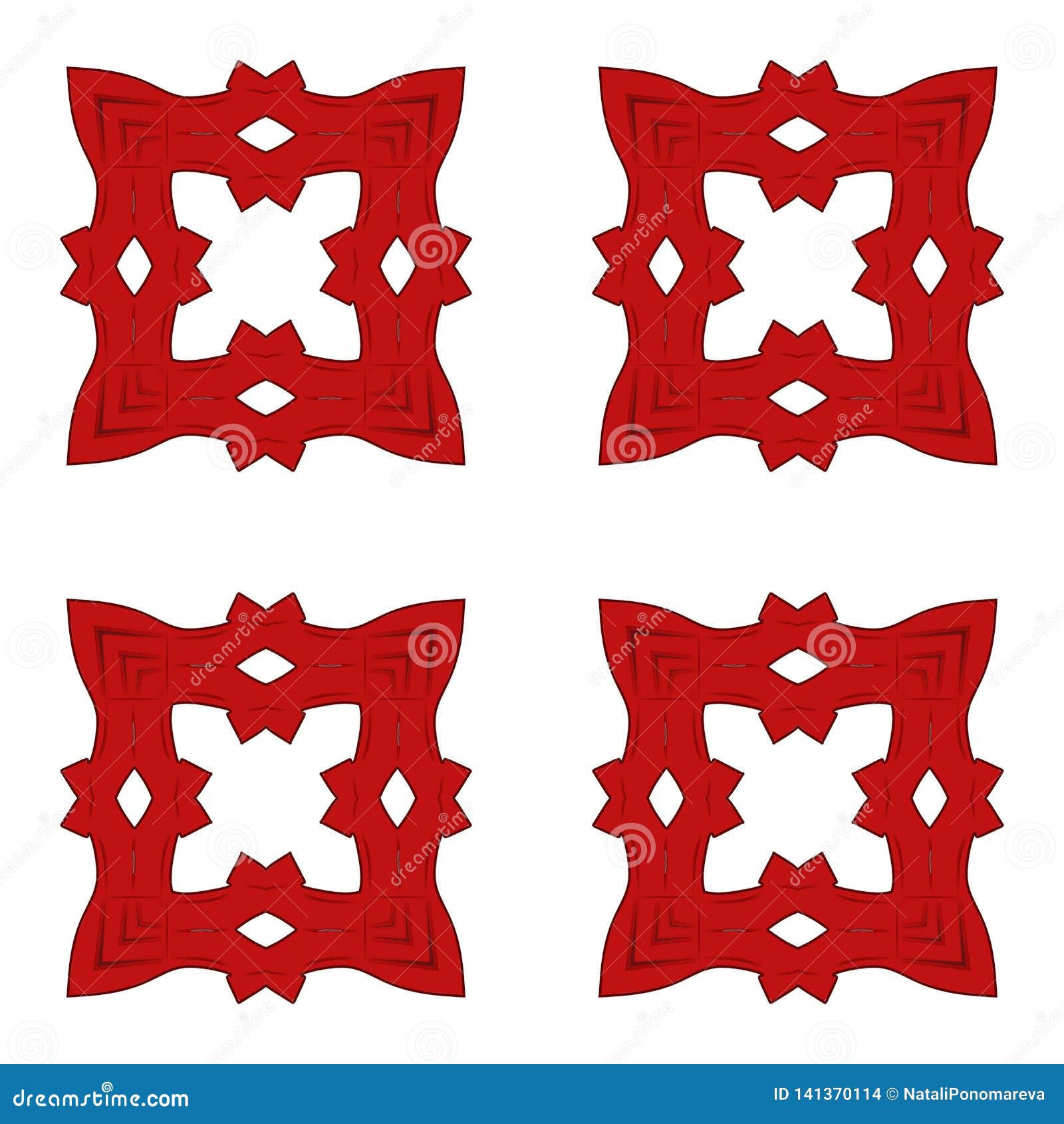 Seamless Texture of Red Elements Stock Illustration - Illustration of ...