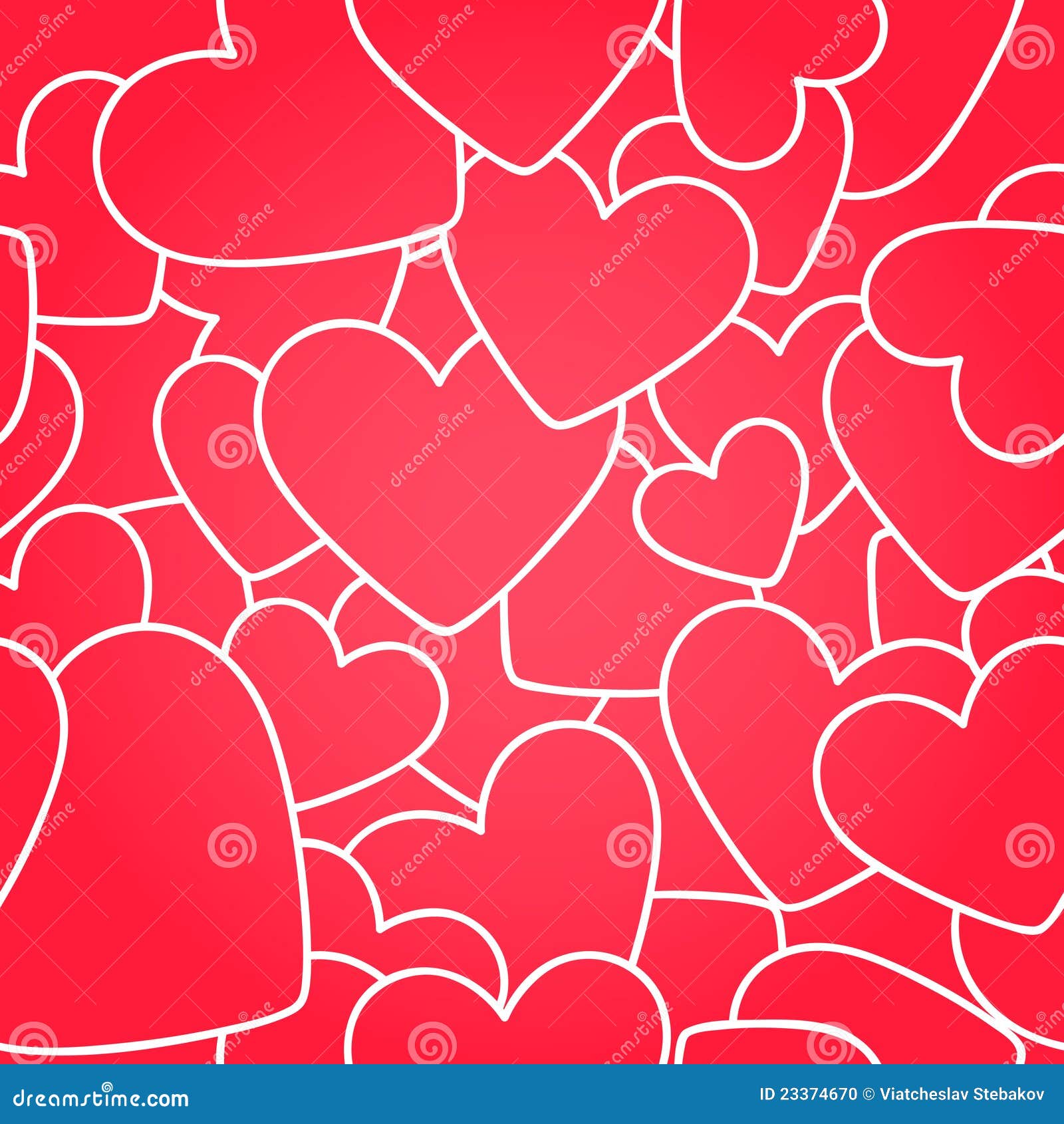 Seamless Texture. Red Hearts Stock Vector - Illustration of graphic ...