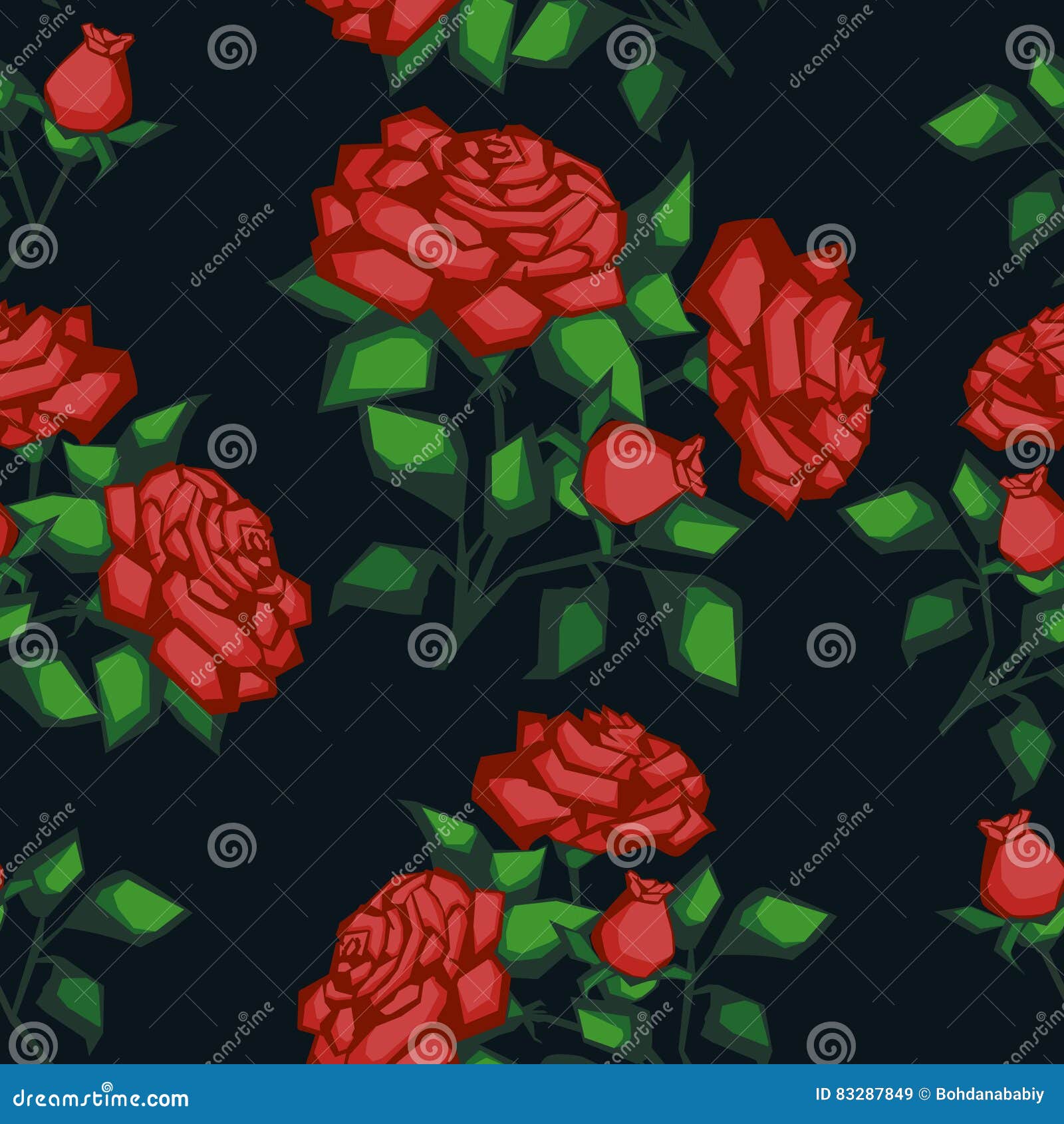 Seamless Texture with Roses Stock Vector - Illustration of ornament ...