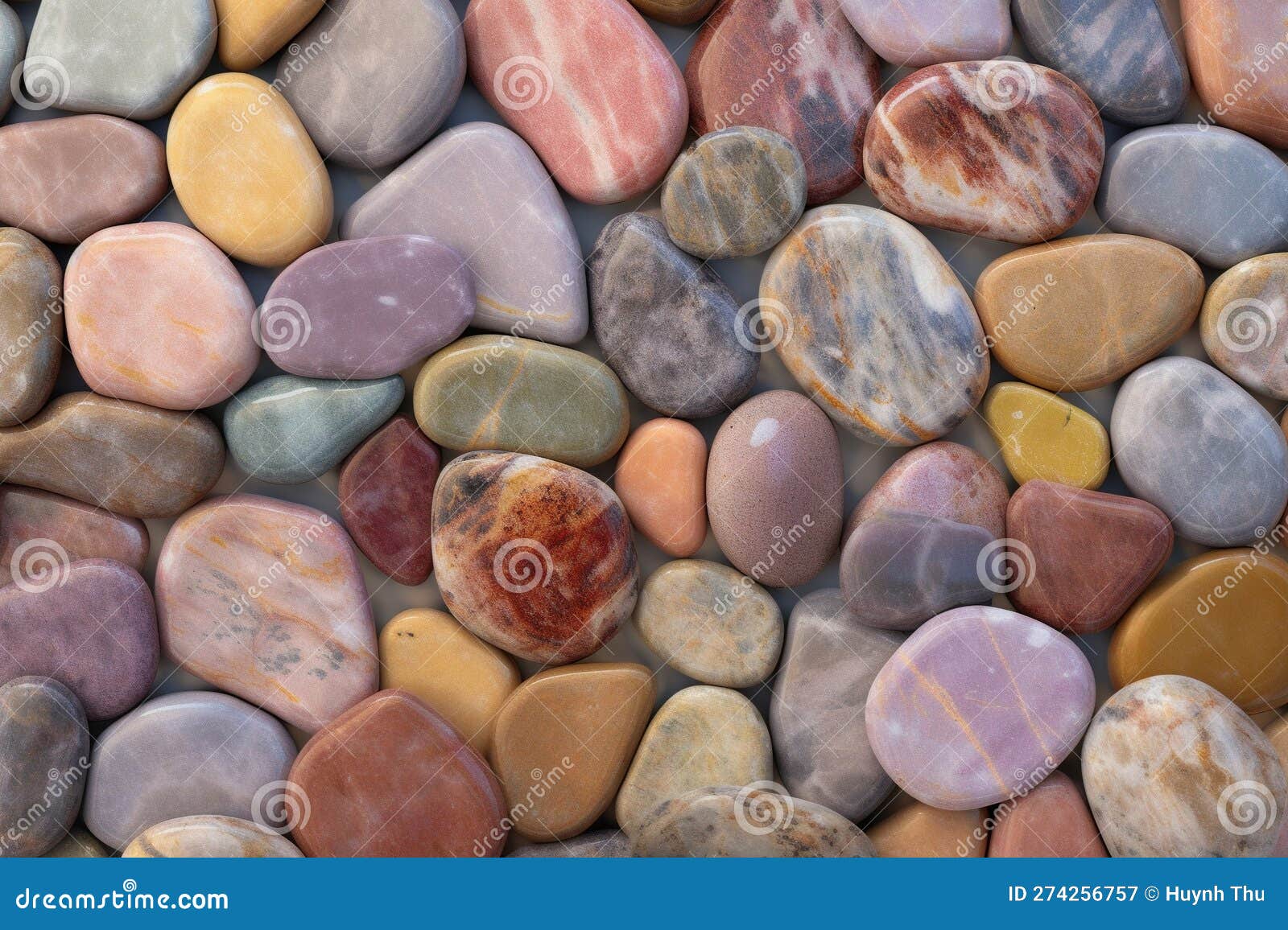 Seamless Texture of Rounded Multi-colored Marble Stones for Design, AI ...