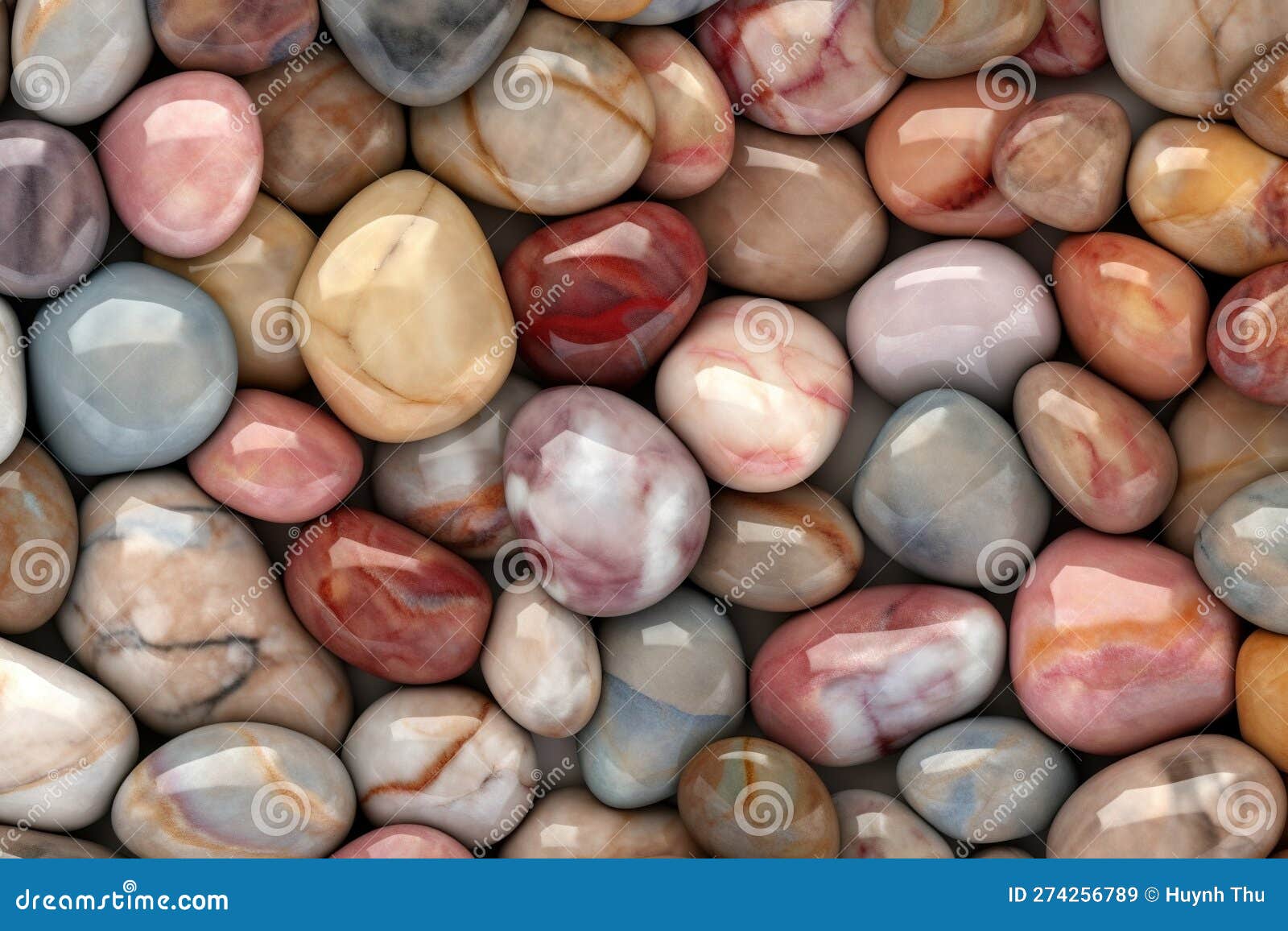 Seamless Texture of Rounded Multi-colored Marble Stones for Design, AI ...