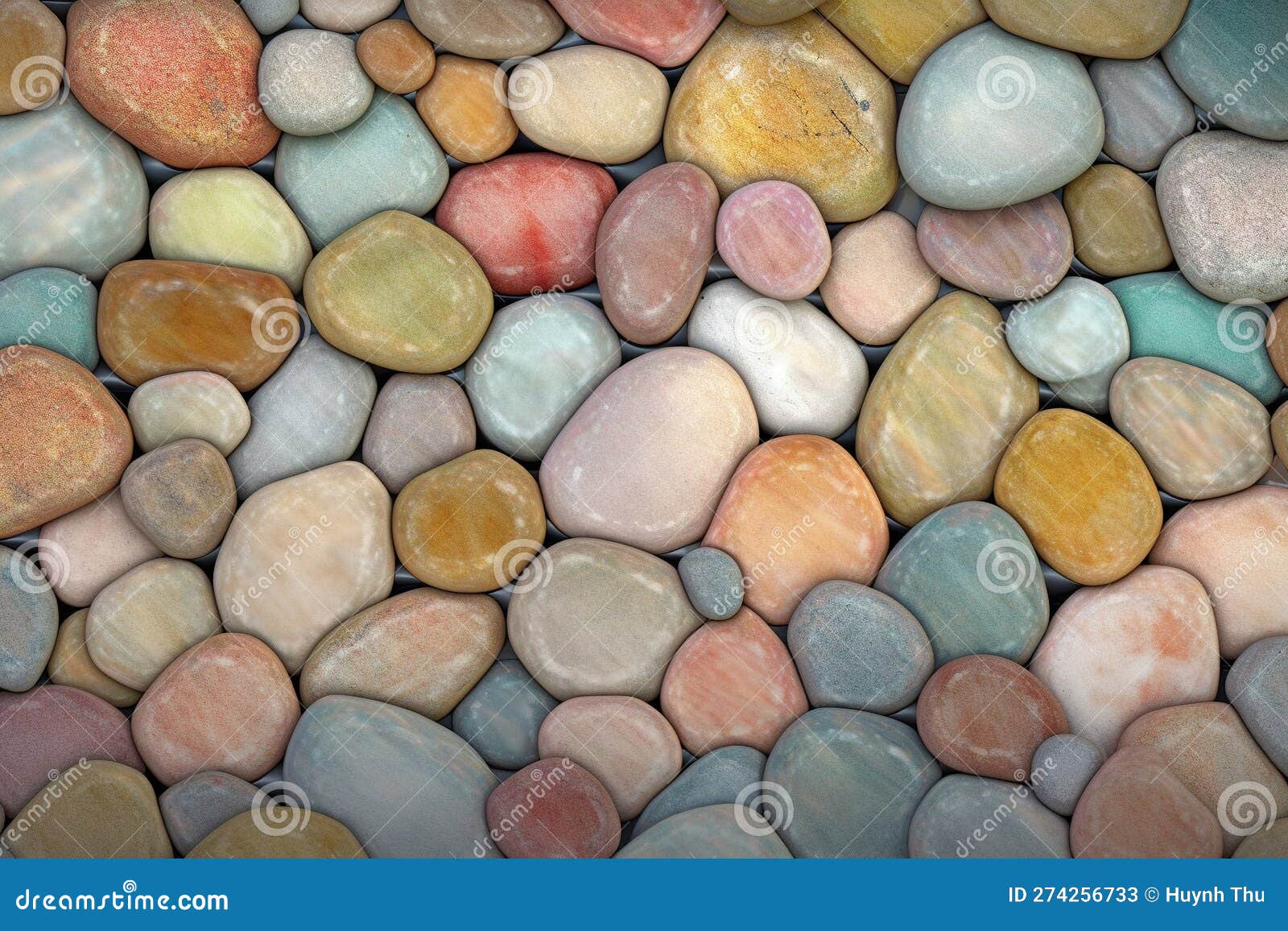 Seamless Texture of Rounded Multi-colored Marble Stones for Design, AI ...