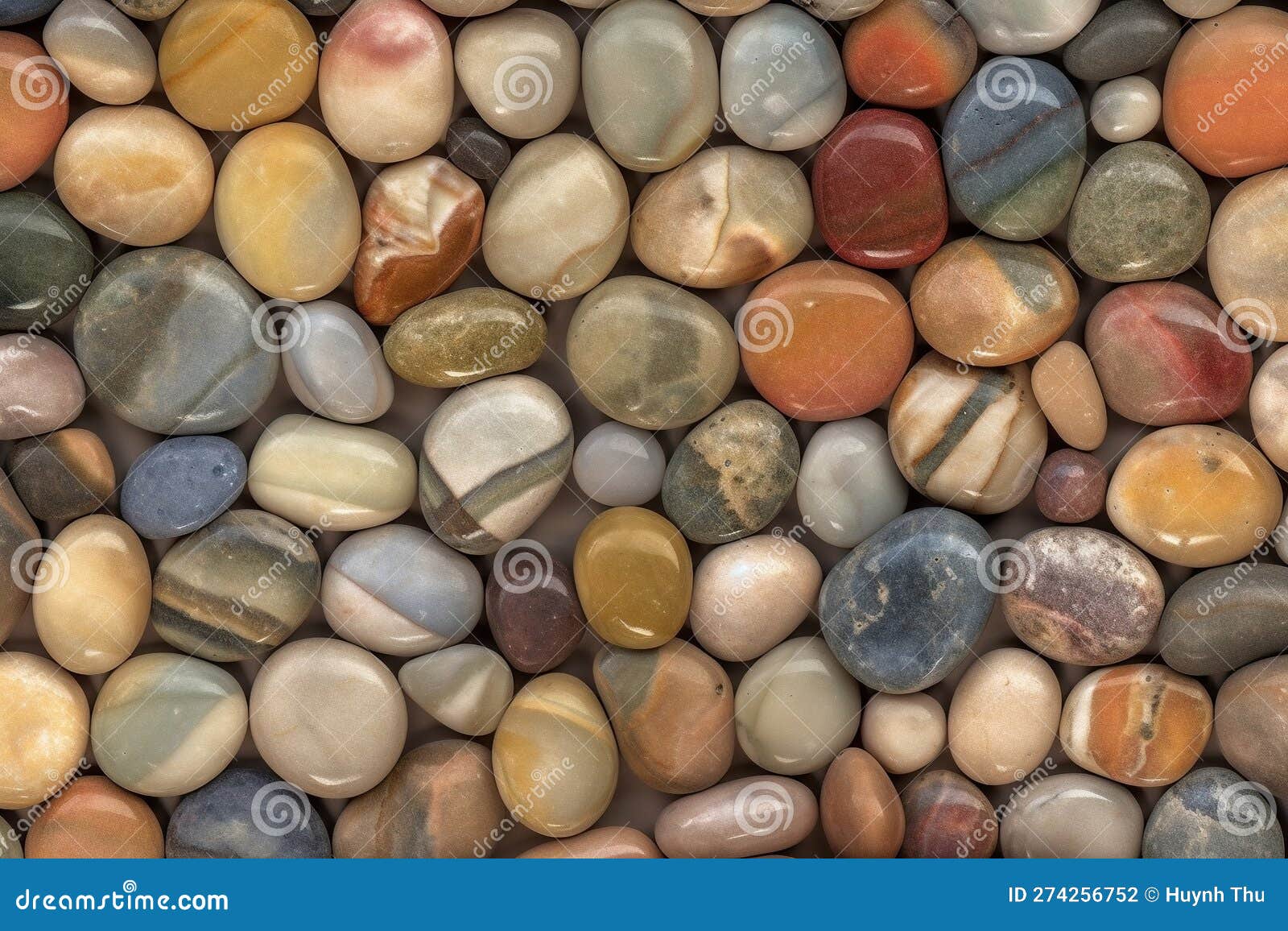 Seamless Texture of Rounded Multi-colored Marble Stones for Design, AI ...