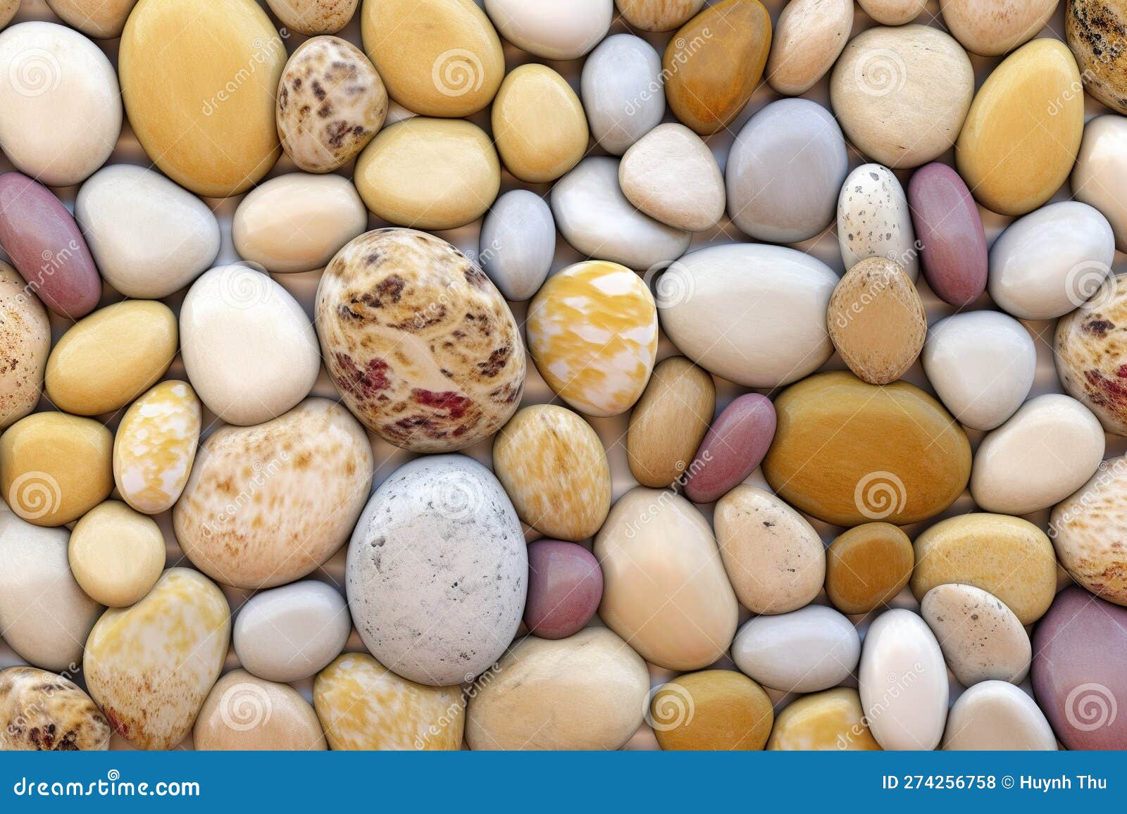 Seamless Texture of Rounded Multi-colored Marble Stones for Design, AI ...
