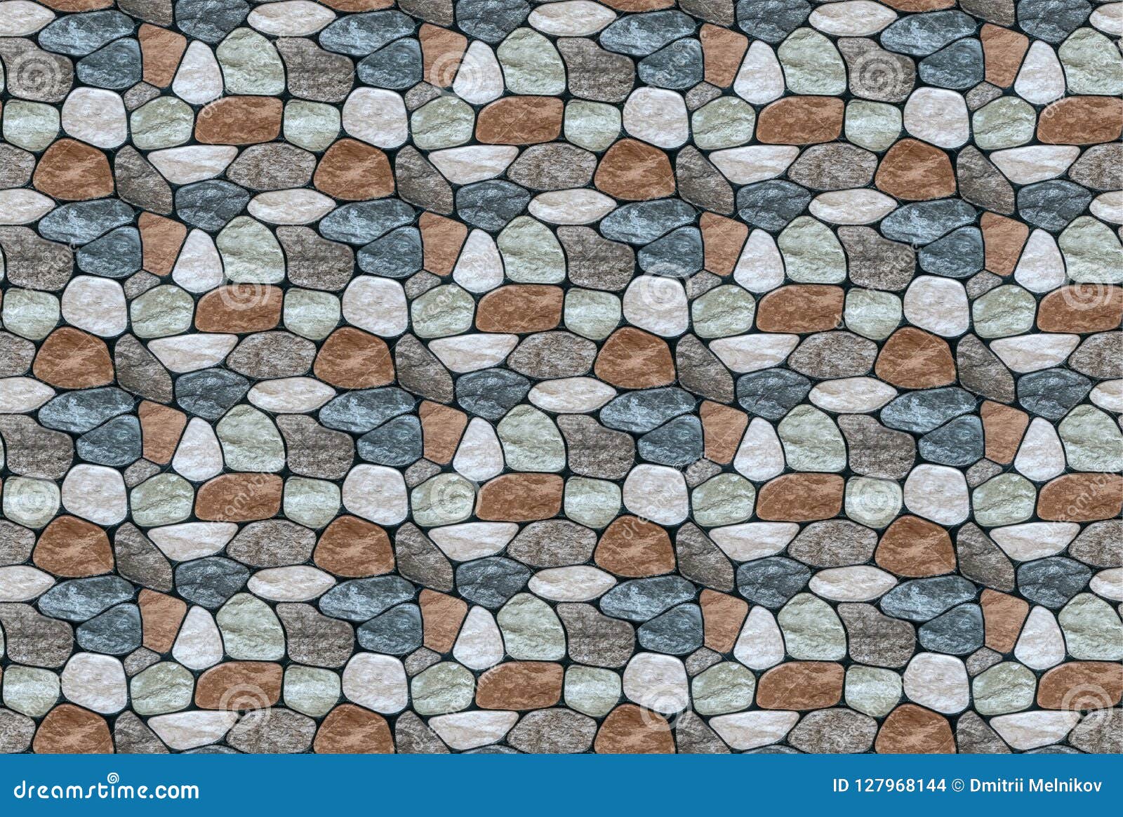Seamless Texture of Rounded Multi-colored Marble Stones. Stock Photo ...