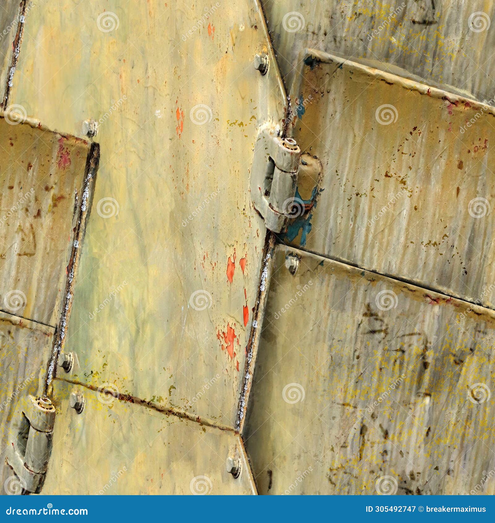 Seamless Texture of Rusty Armor Plates Surface with Hinges Stock Image ...