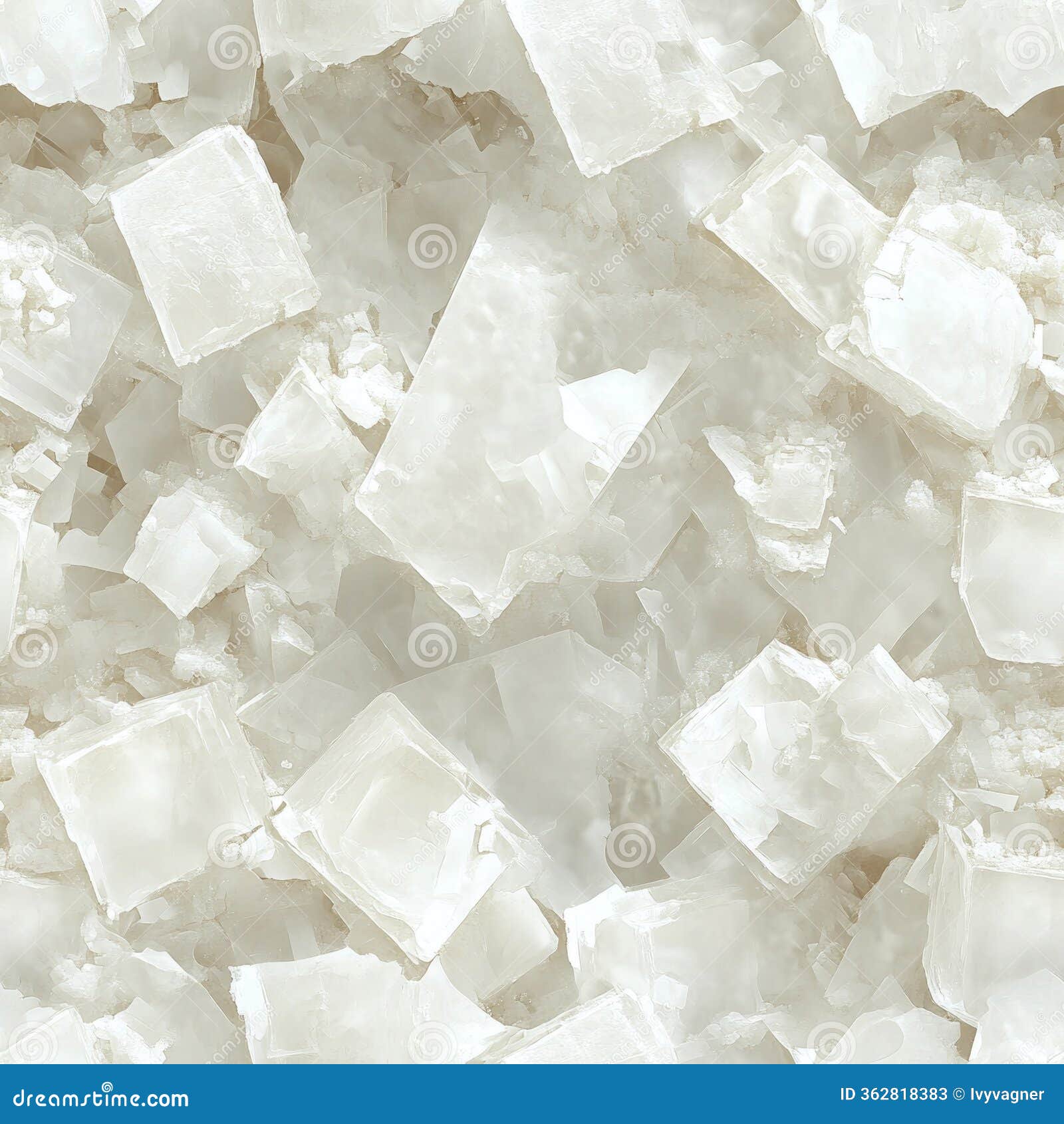 Seamless Texture of Salt Crystal Formations, White and Translucent ...
