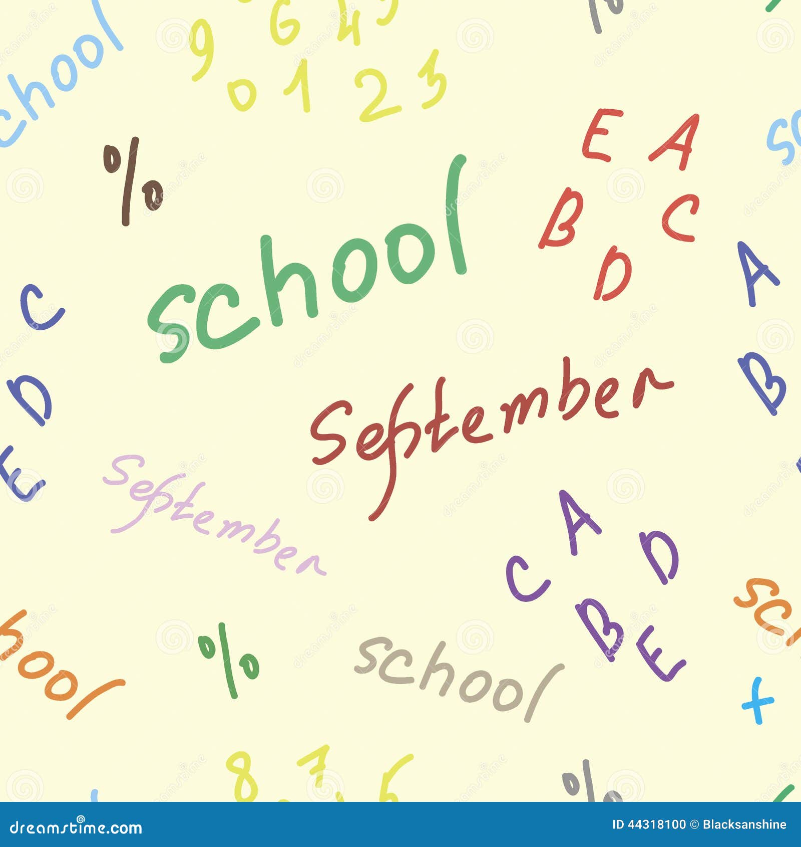 Seamless Texture with School Inscriptions Stock Vector - Illustration ...