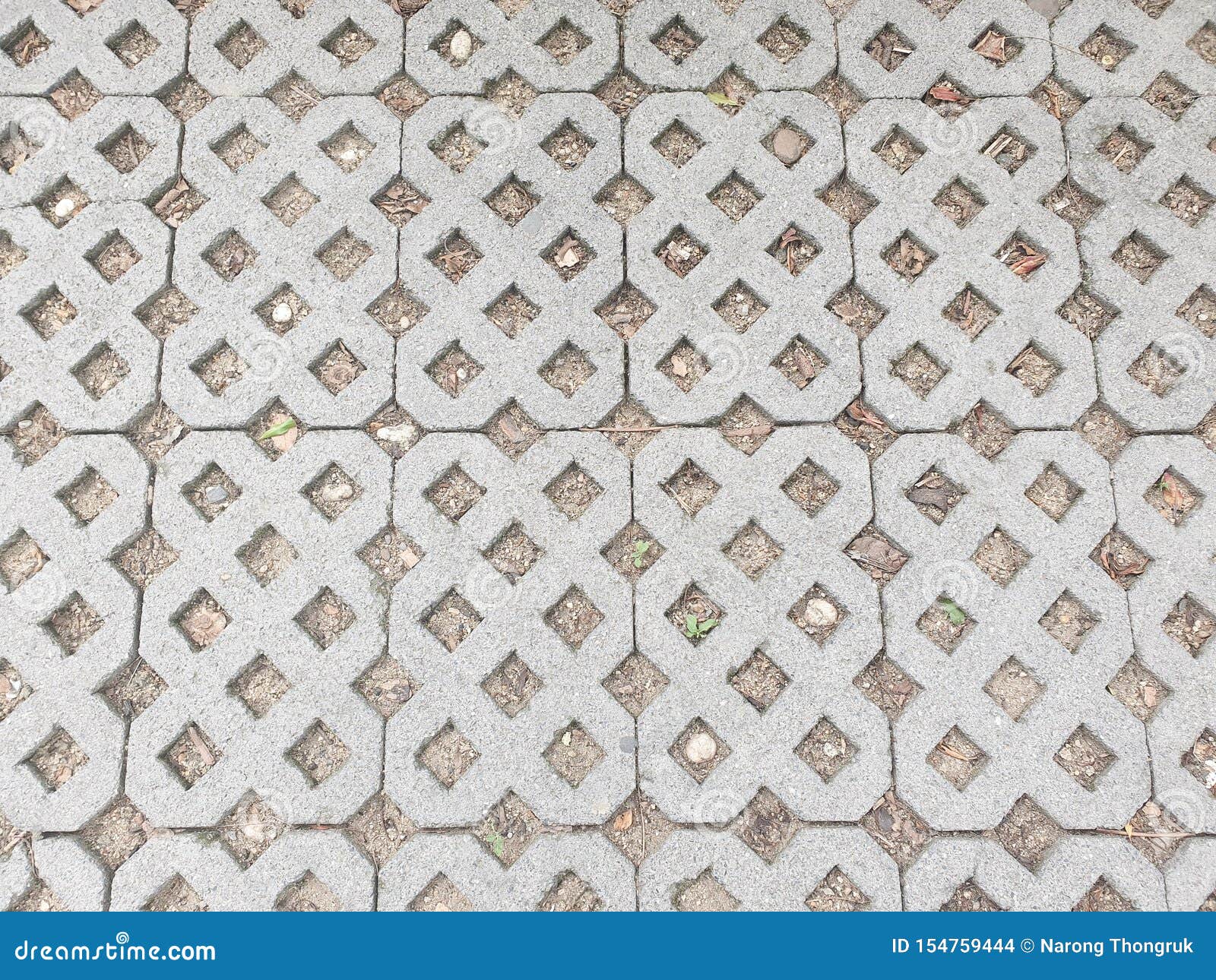 Seamless Texture of Sidewalk Tile with Holes for Grass. Stock Photo ...