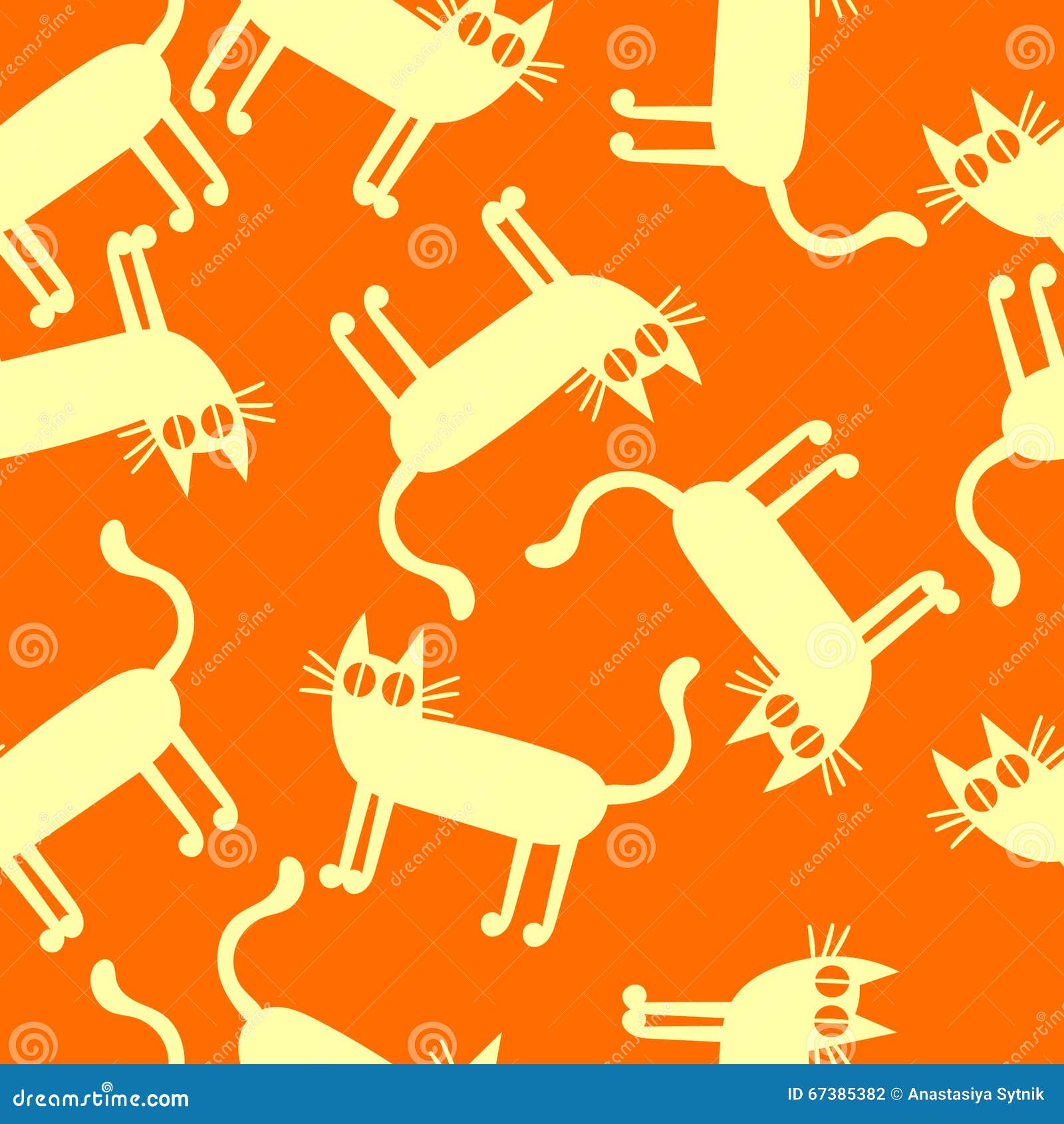 Seamless Texture with Slipping Cats Stock Vector - Illustration of ...