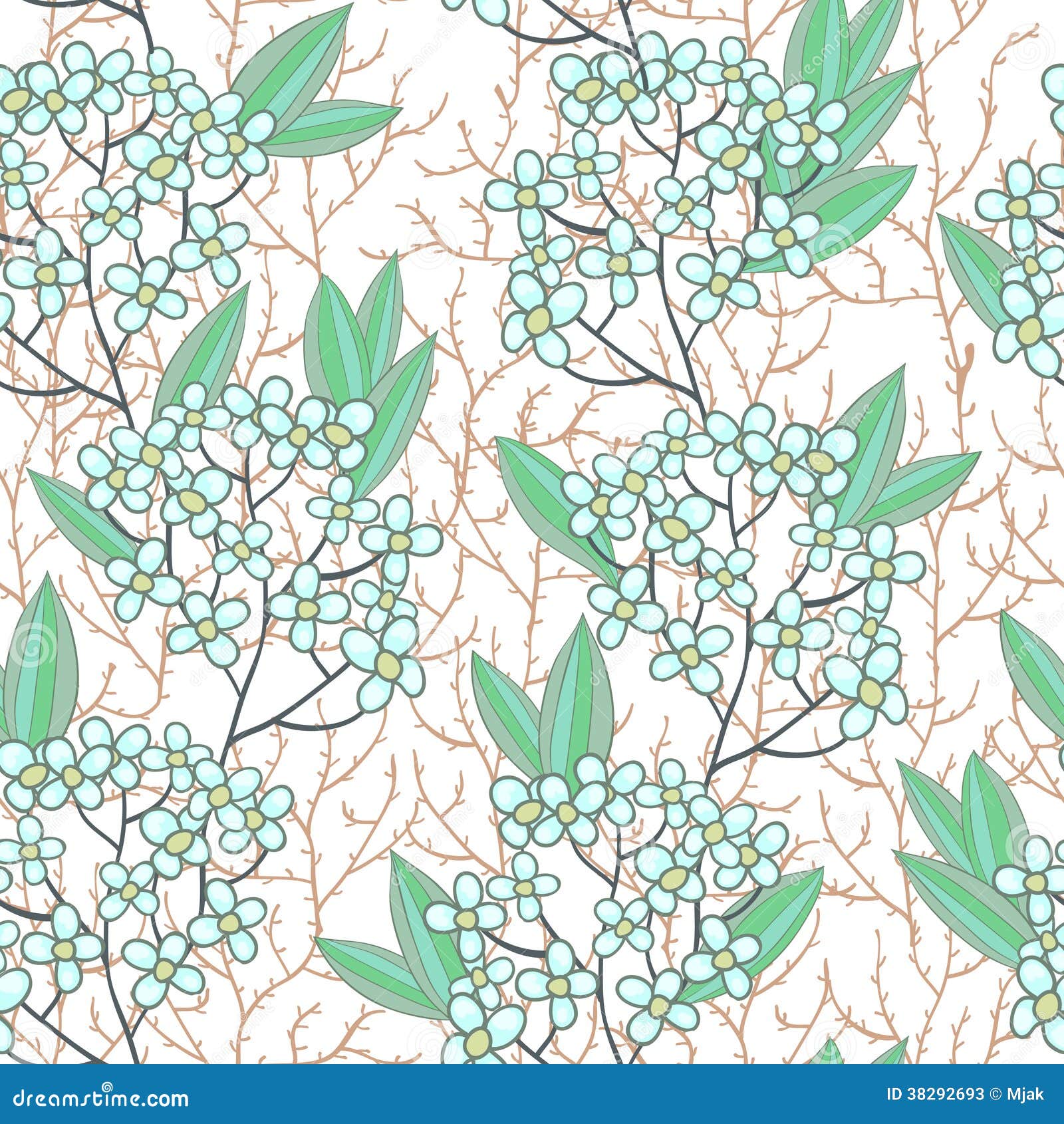Seamless Texture with Small Blue Flowers Stock Vector - Illustration of ...