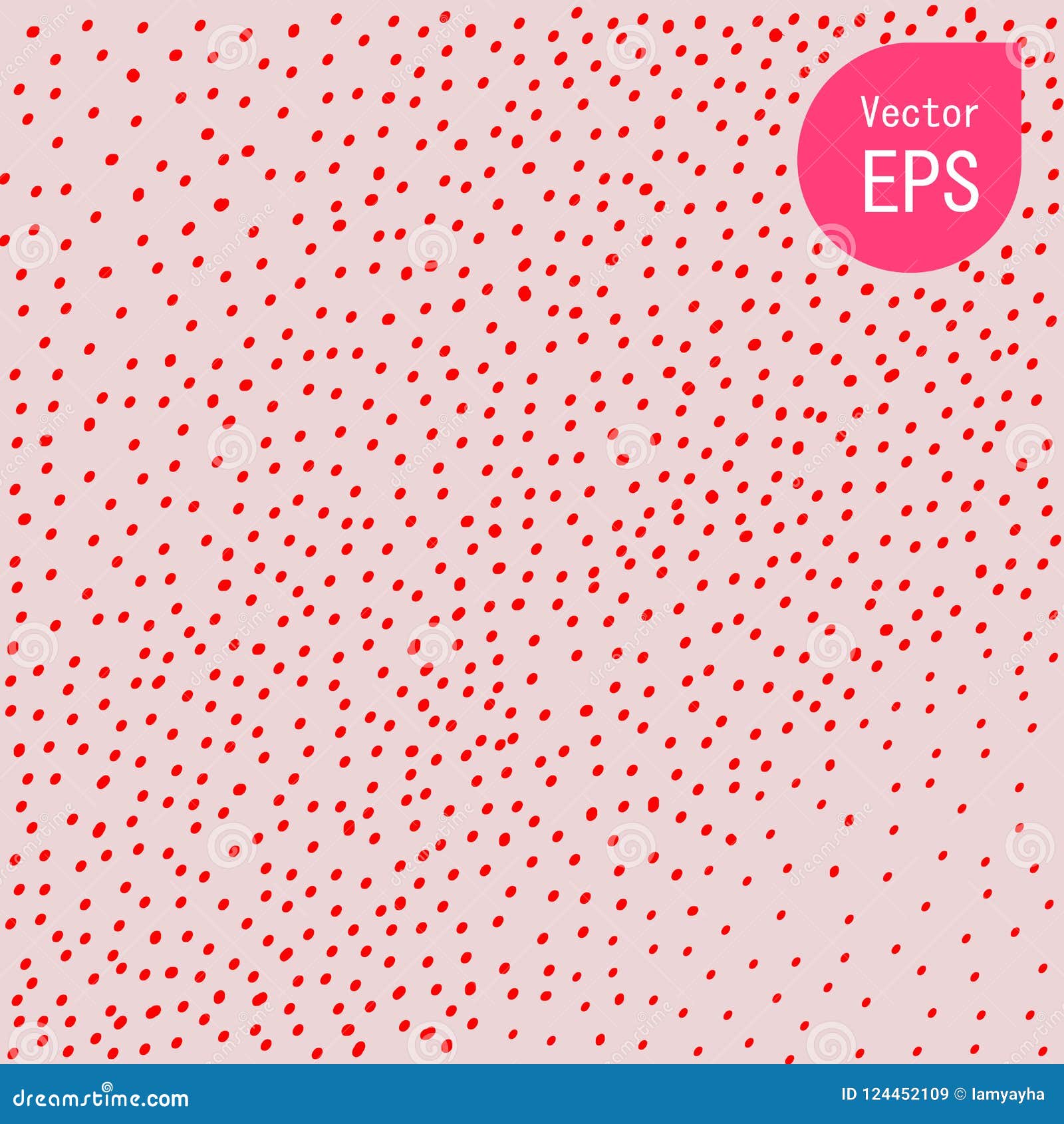 Seamless Texture with Small Red Dot. Hand Drawn Graphic Print Stock ...