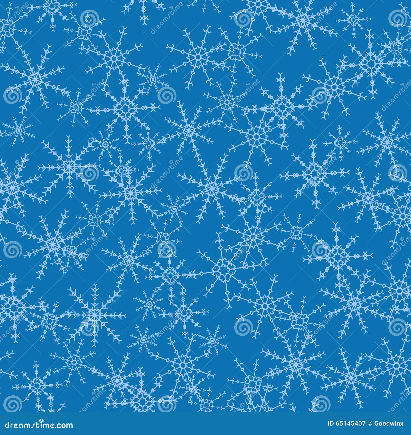 Seamless Texture Snowflake Snow Pattern Blue Stock Vector ...