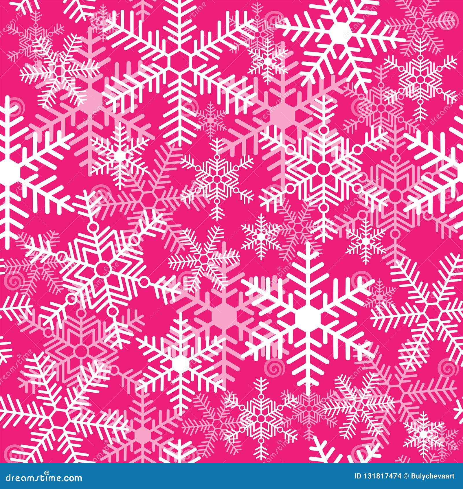 Seamless Texture with Snowflakes on a Pink Background Stock Vector ...