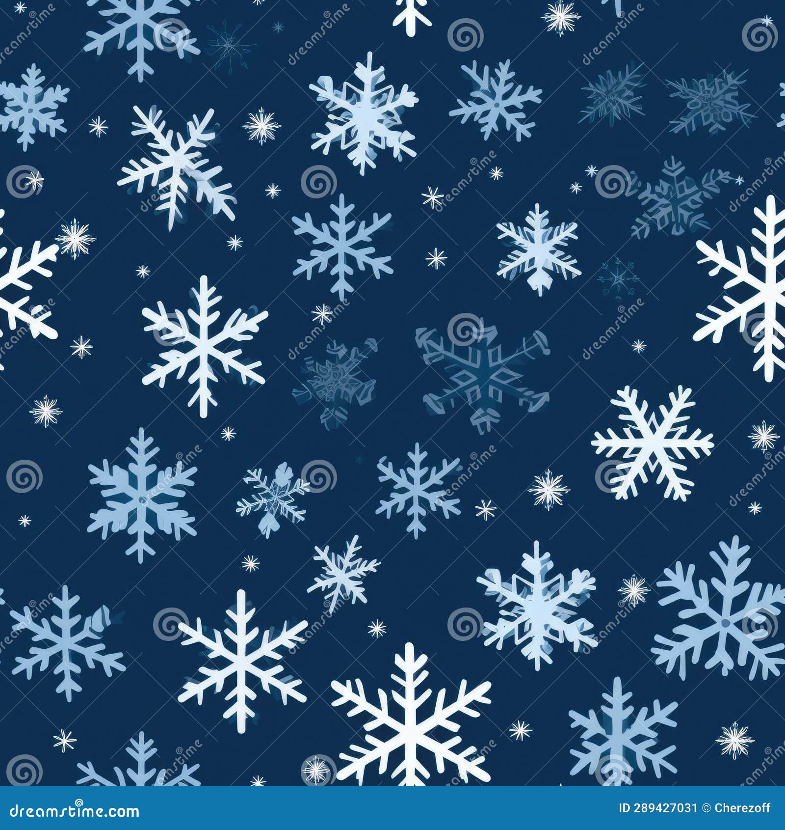Seamless Texture of Snowflakes Stock Illustration - Illustration of ...