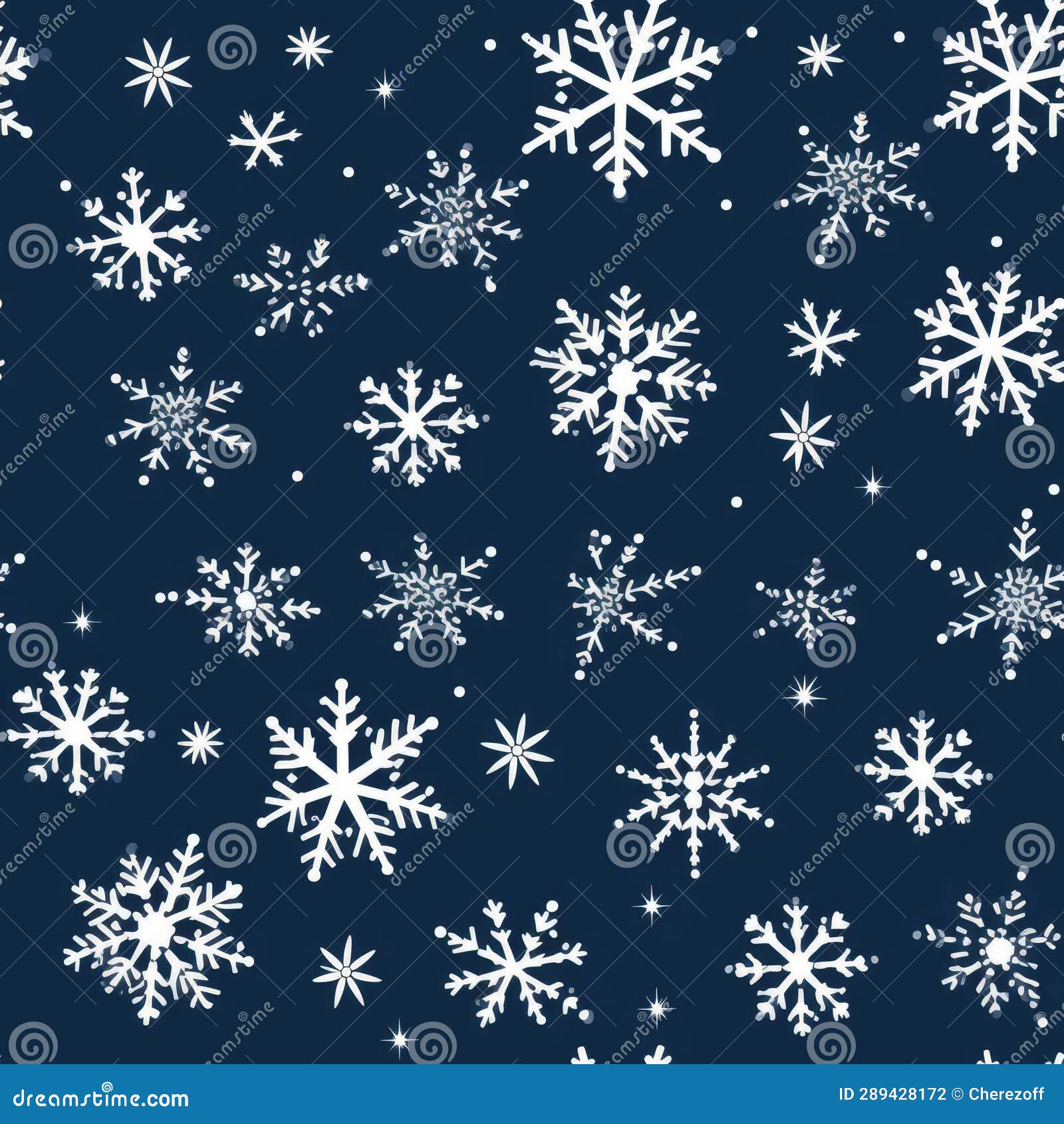 Seamless Texture of Snowflakes Stock Illustration - Illustration of ...