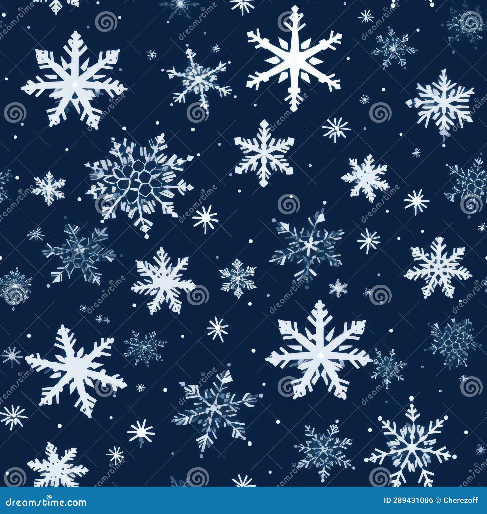 Seamless Texture of Snowflakes Stock Illustration - Illustration of ...