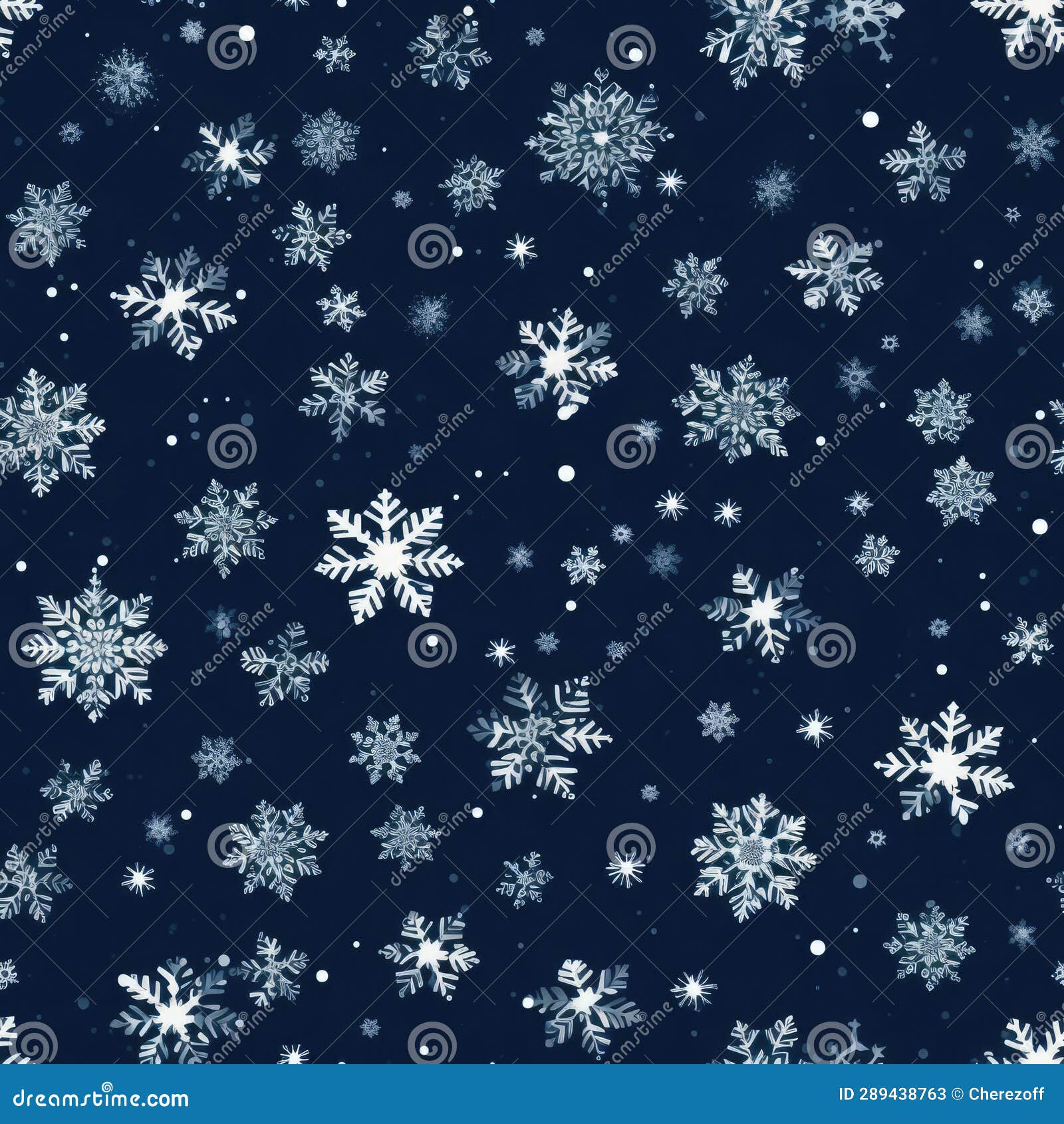 Seamless Texture of Snowflakes Stock Illustration - Illustration of ...