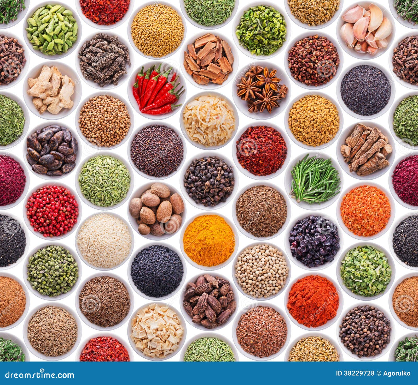 Seamless Texture with Spices and Herbs Stock Photo - Image of culture ...