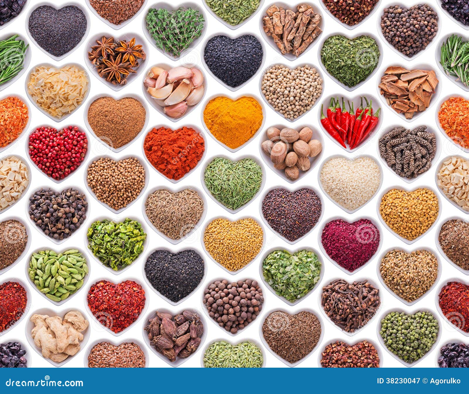 Seamless Texture with Spices and Herbs Stock Image - Image of anise ...