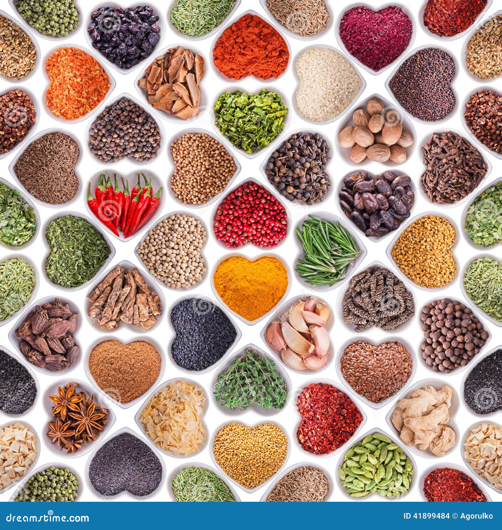 Seamless Texture with Spices and Herbs Stock Photo - Image of caraway ...