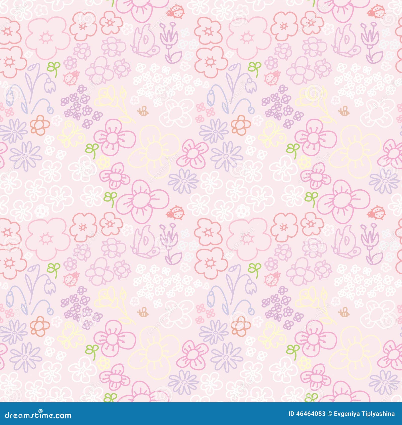 Seamless texture of spring stock vector. Illustration of decorative ...