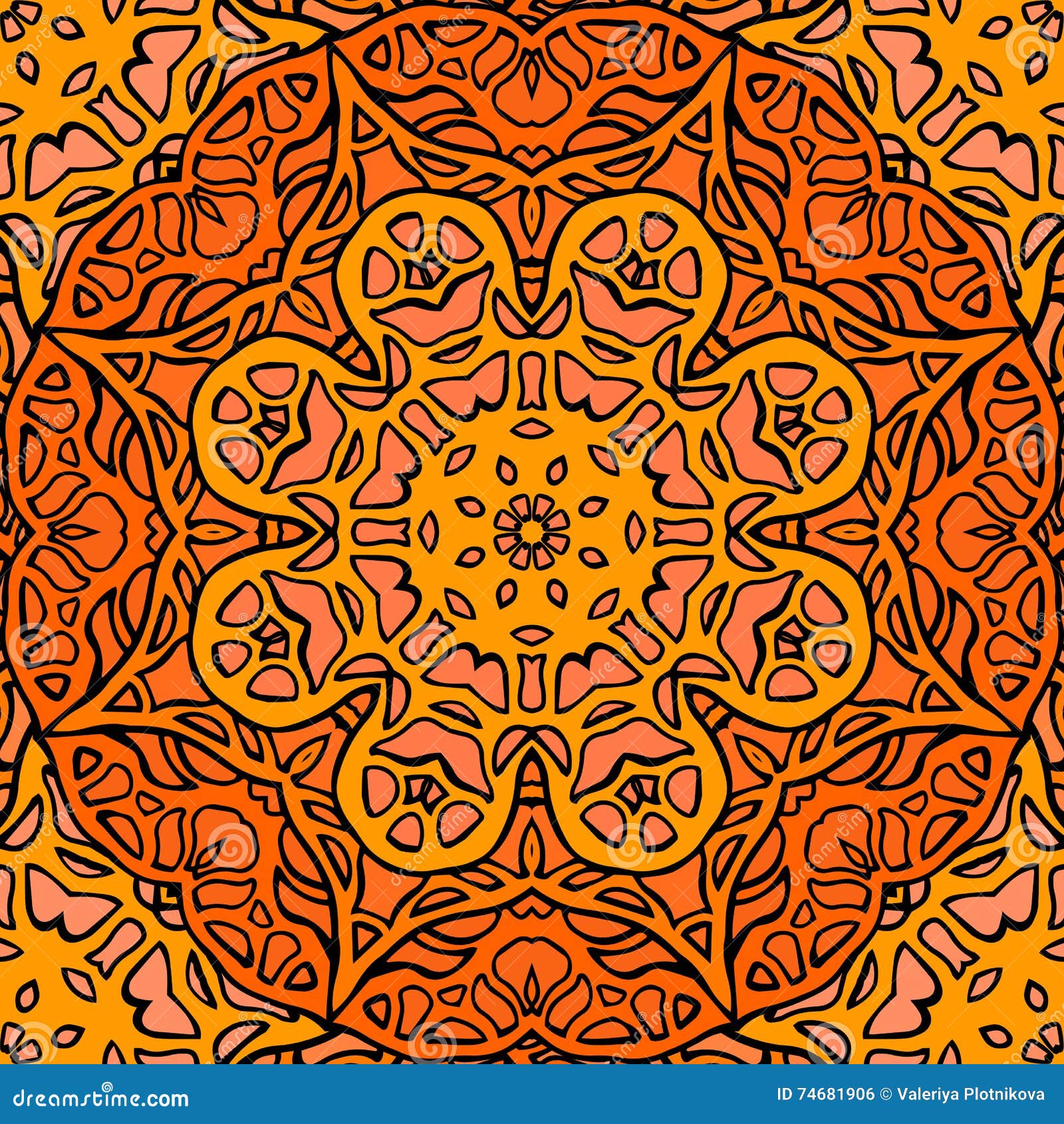 Seamless Texture of Stained Glass. Doodle Pattern Stock Vector ...