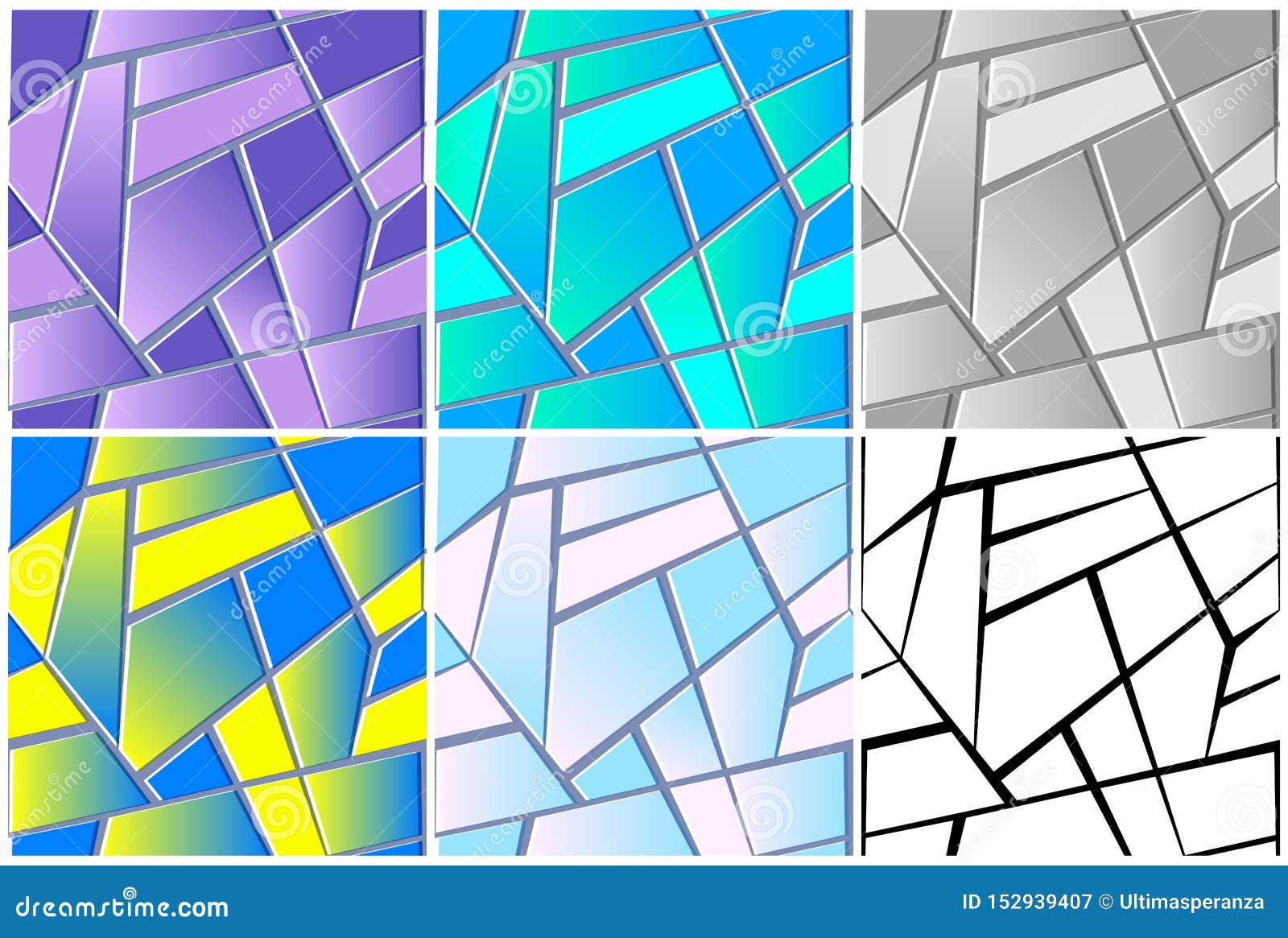 Seamless Texture of Stained Glass. Repeat Abstract Background with ...