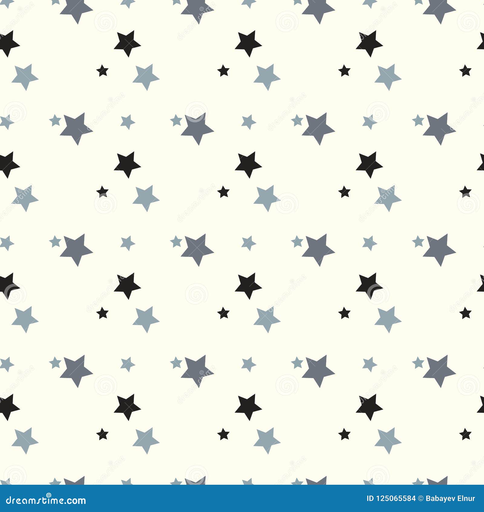 Seamless Texture of a Stars. Vector Flat Illustration on a White ...