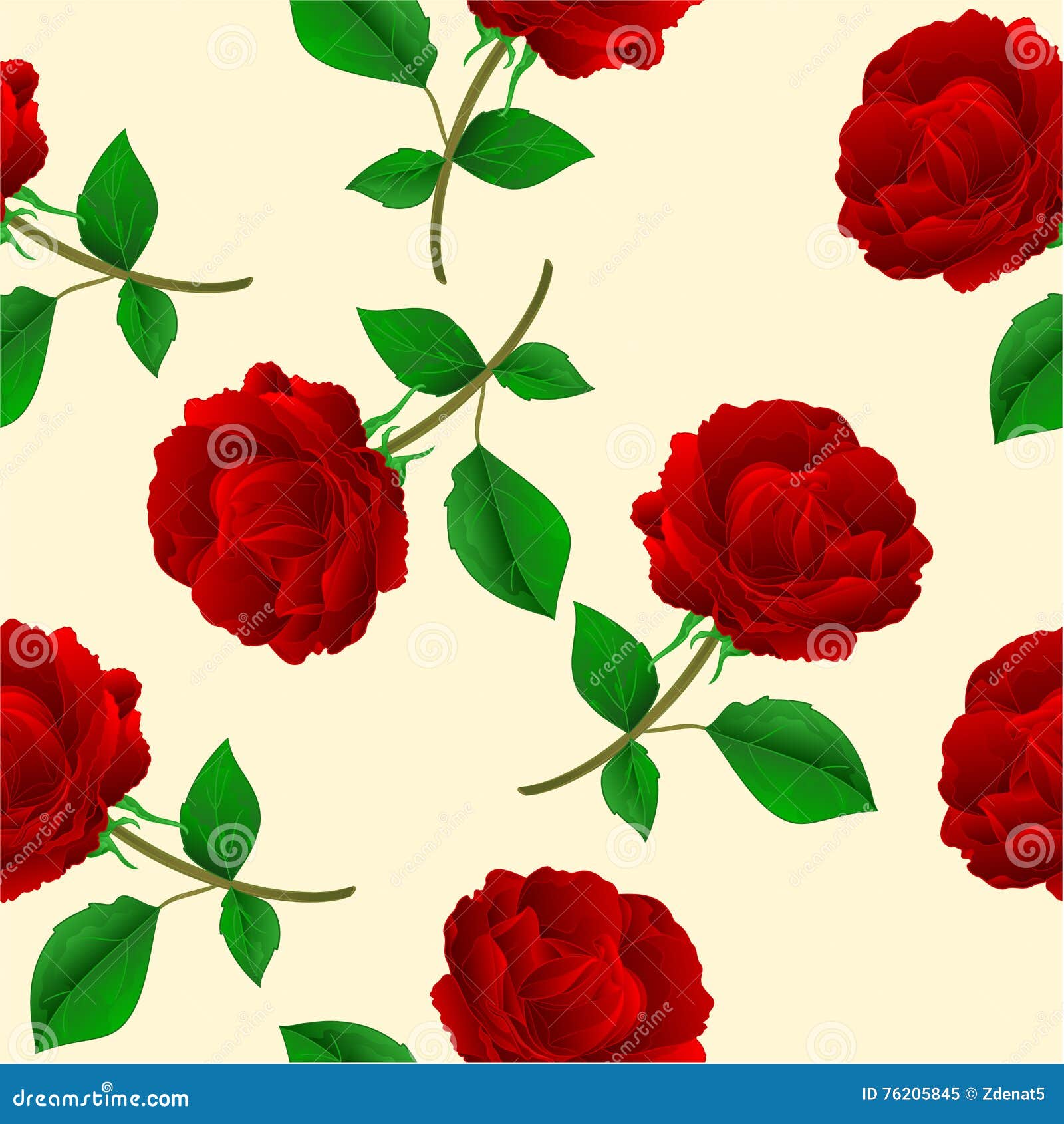 Seamless Texture Stem Rose Purple Vintage Vector Stock Vector ...