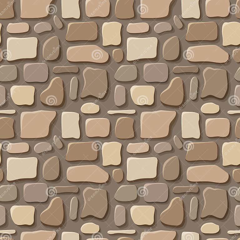 Seamless Texture of Stone Wall. Stock Vector - Illustration of rough ...