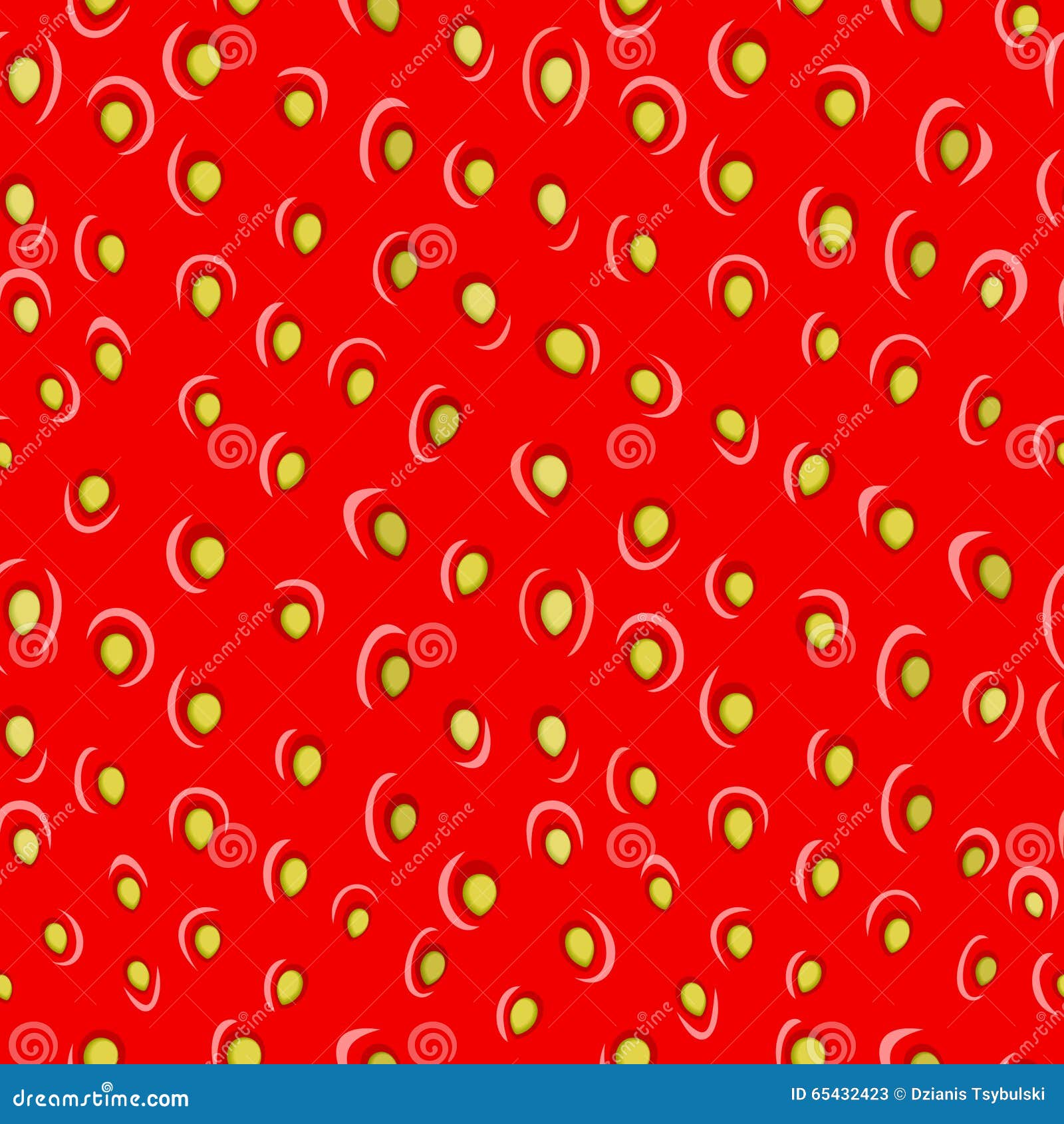 Seamless Texture Strawberry Vector Pattern Background Stock Vector ...
