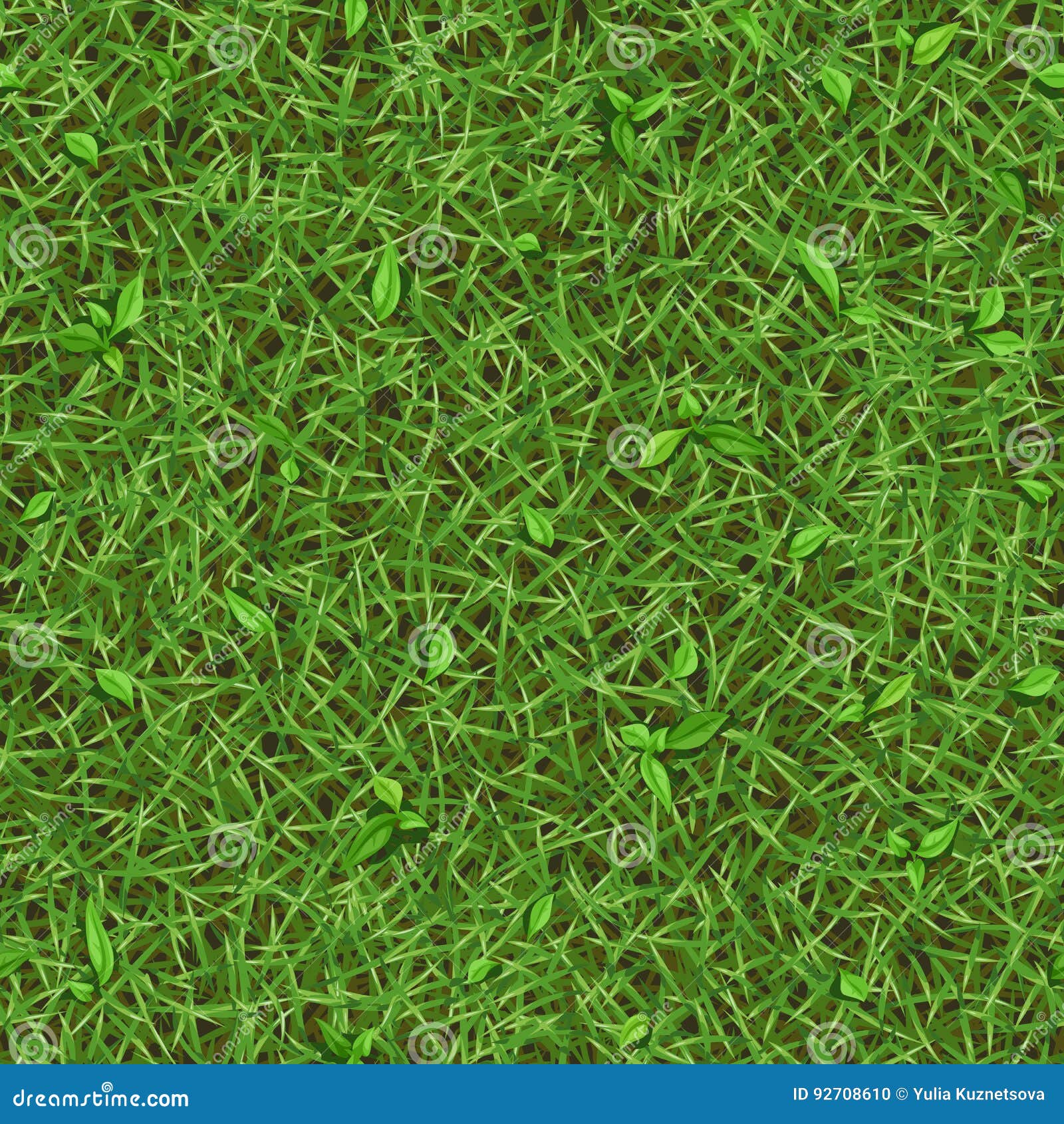 Seamless Texture of Summer Green Grass with Small Leaves Stock Vector ...