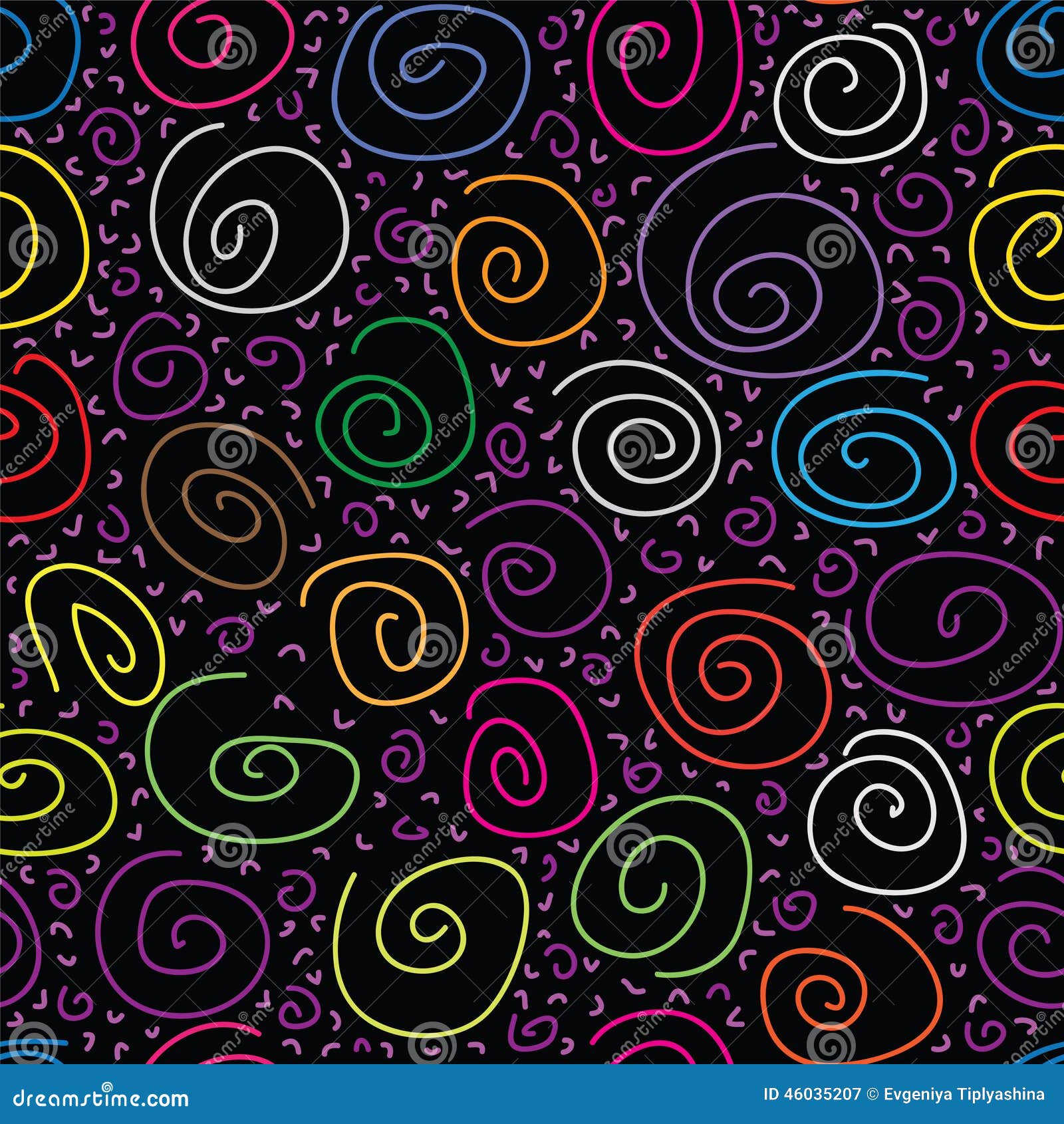 Seamless Texture with Swirls Stock Vector - Illustration of geometric ...