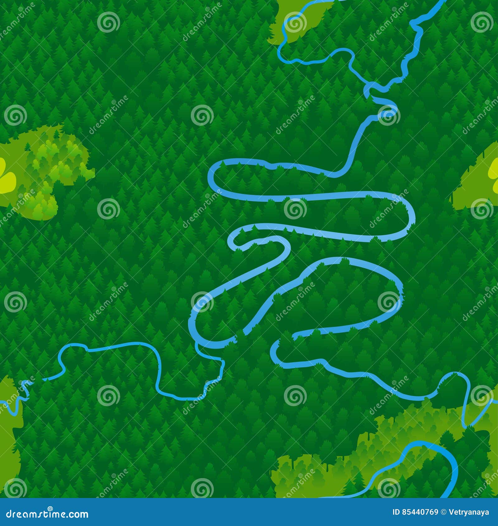 Seamless Texture Terrain Map Stock Vector - Illustration of fairyland ...