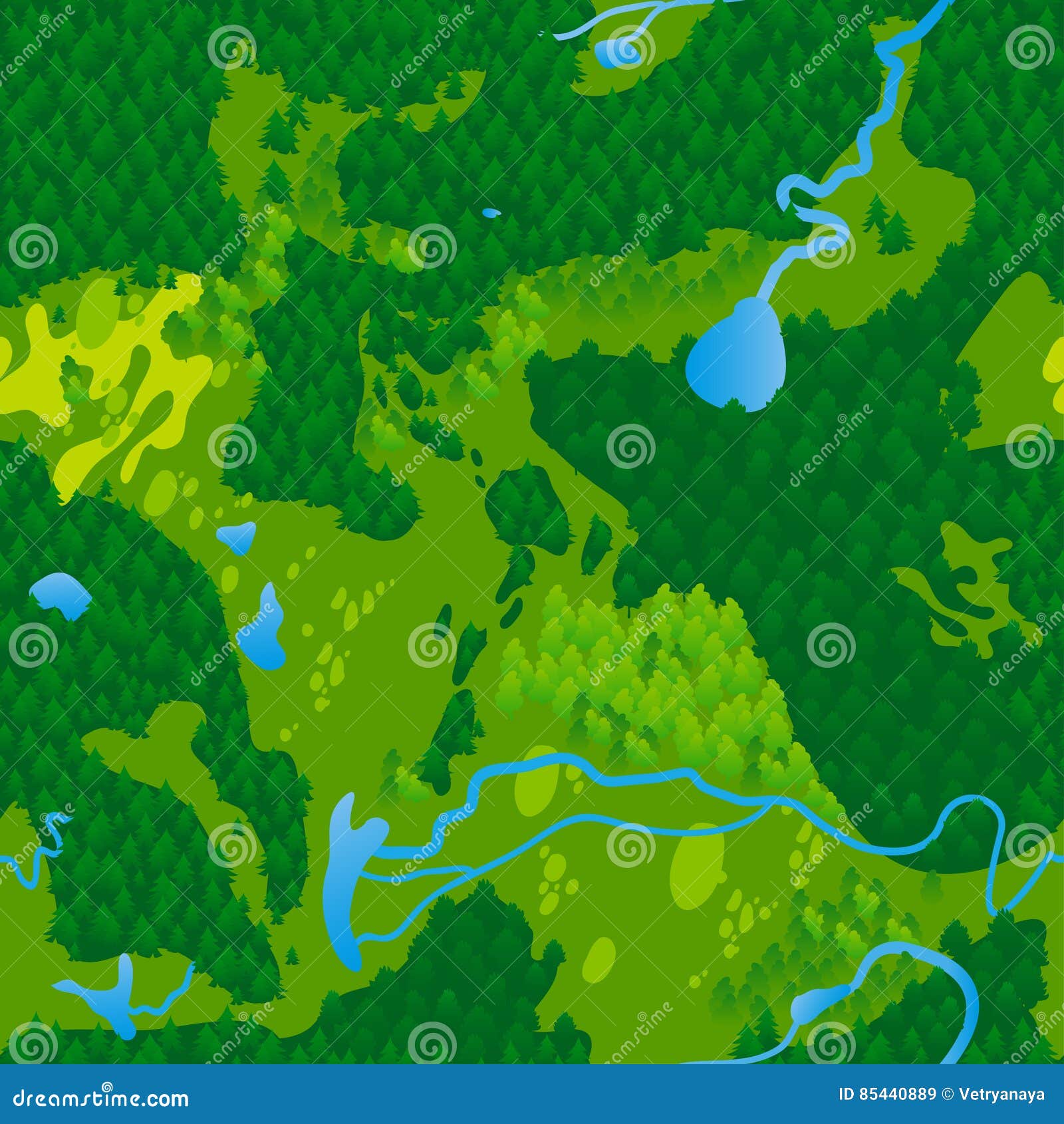 Seamless Texture Terrain Map Stock Vector - Illustration of ...